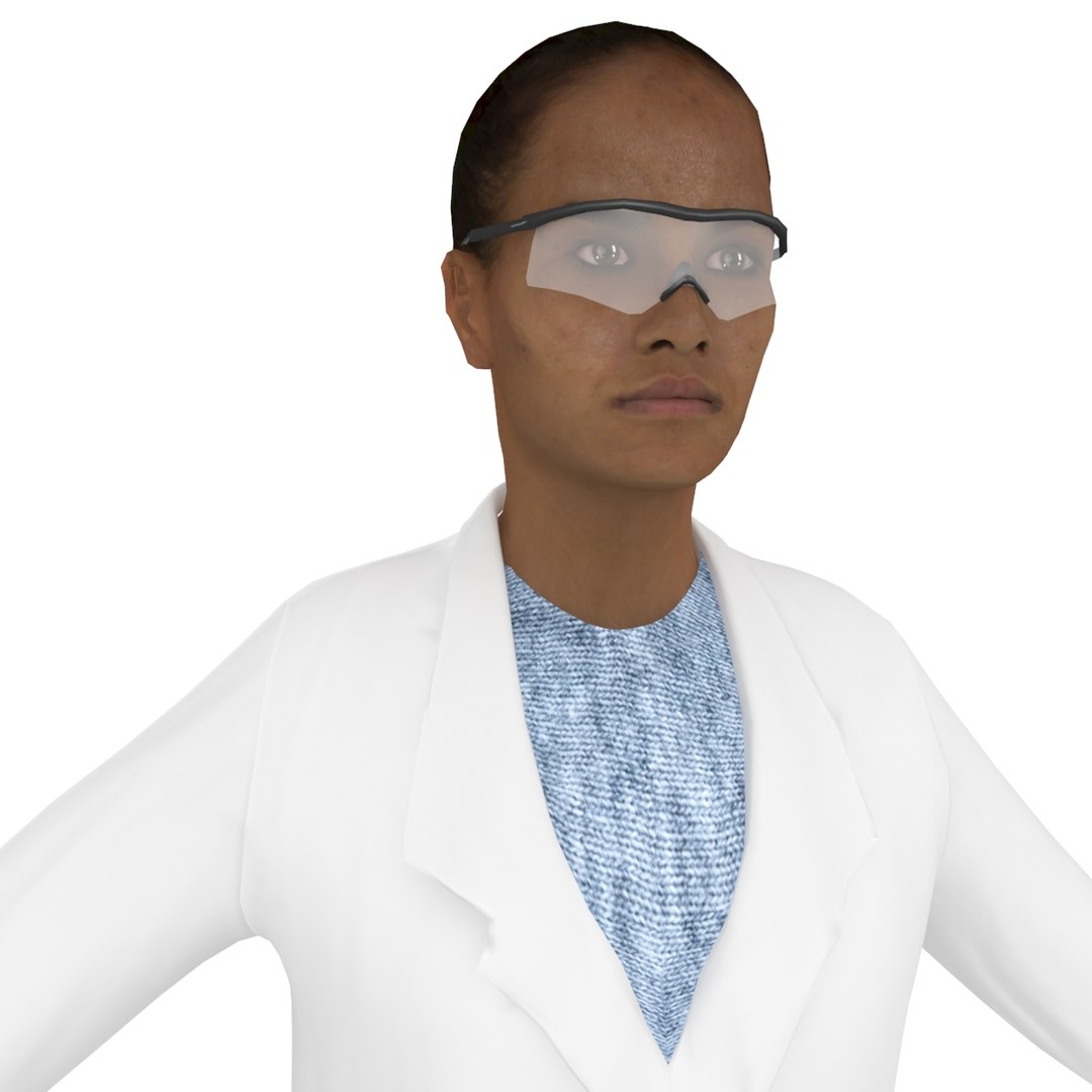 3D Female Scientist Model - TurboSquid 1313825