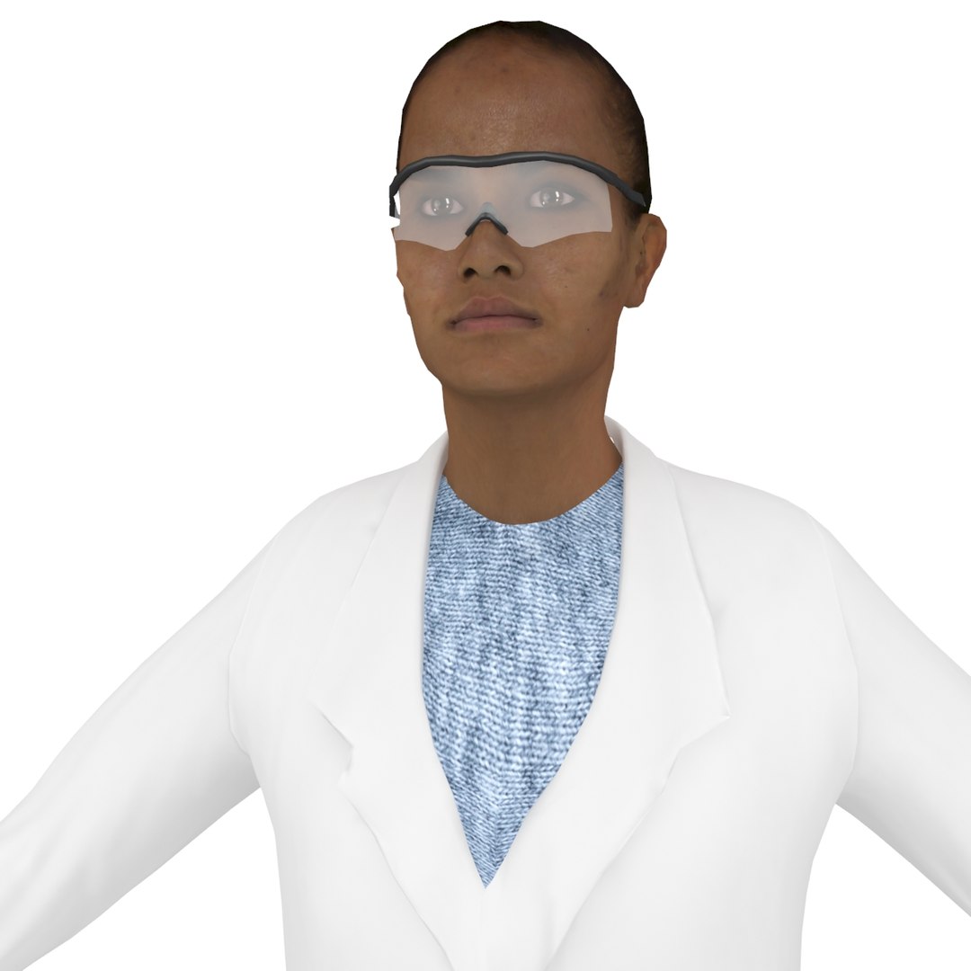 3D Female Scientist Model - TurboSquid 1313825