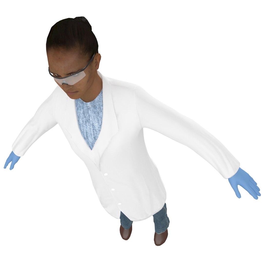 3D Female Scientist Model - TurboSquid 1313825