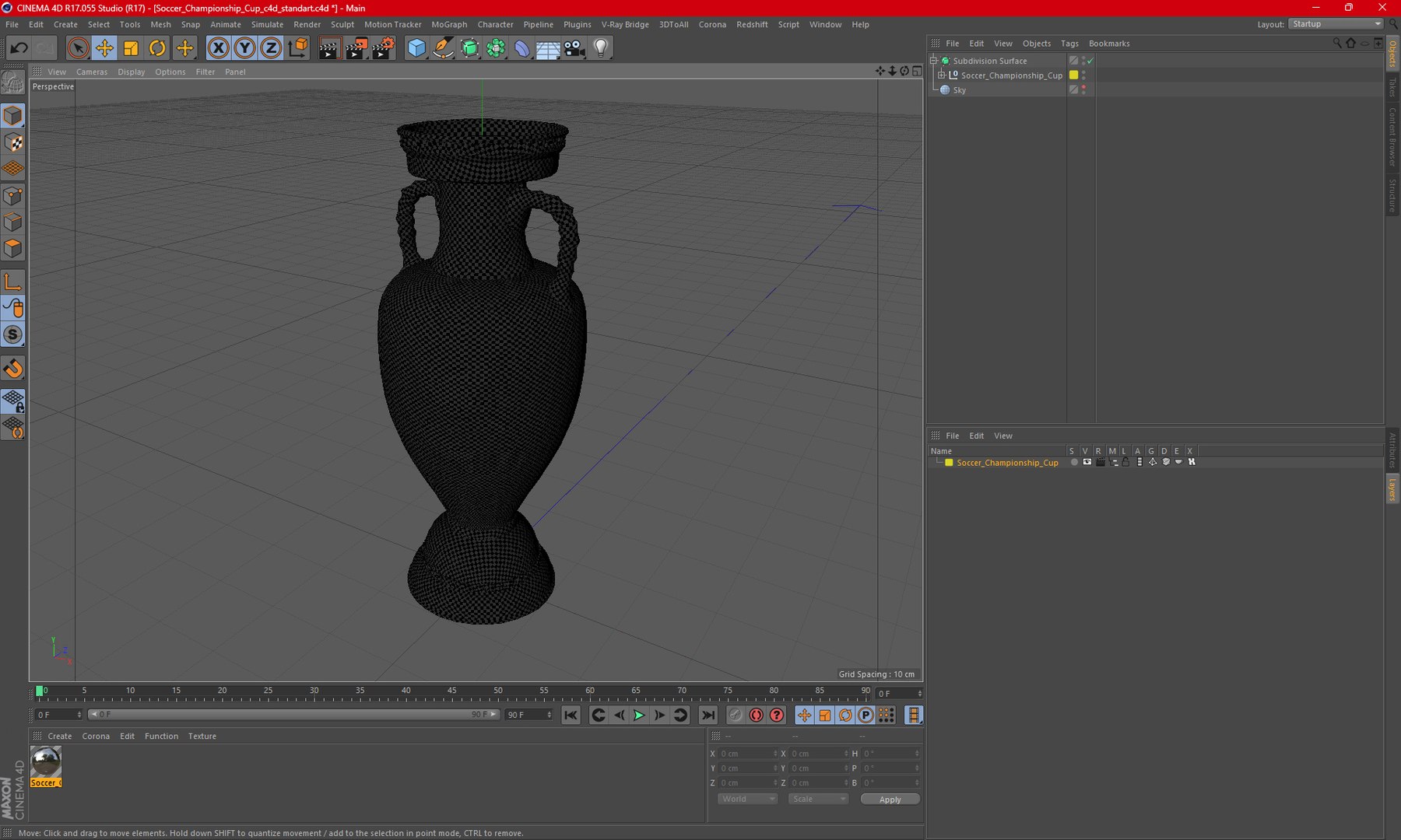 Soccer Championship Cup 3D model - TurboSquid 2174942