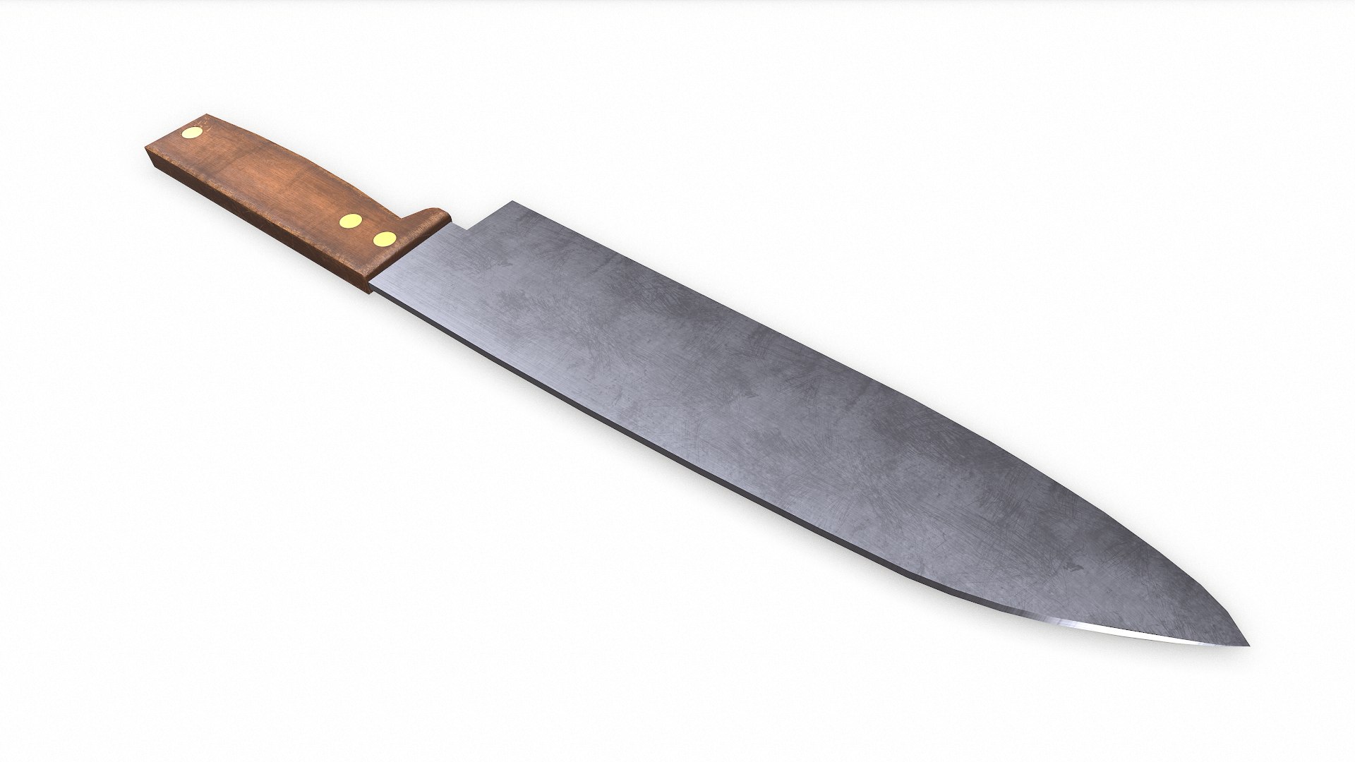 3D Old Retro Kitchen Knife Low-poly PBR Model - TurboSquid 2291093