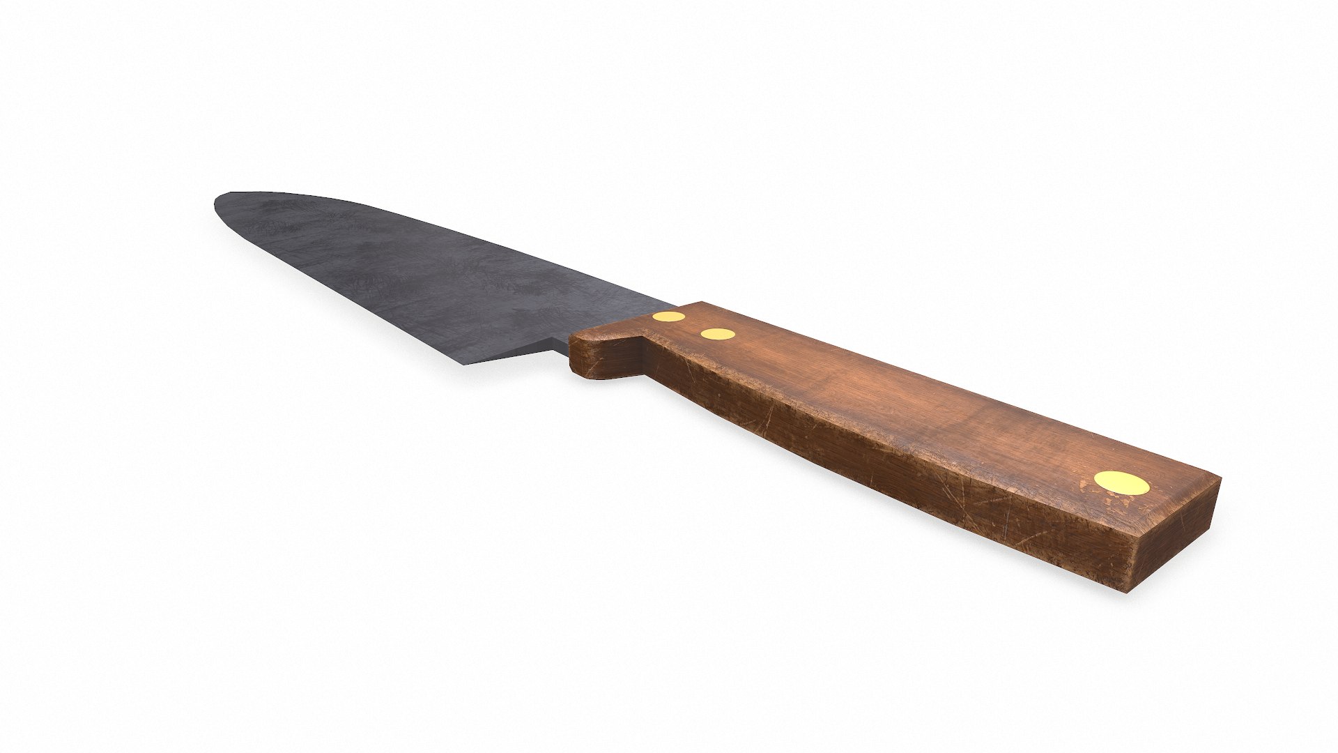 3D Old Retro Kitchen Knife Low-poly PBR Model - TurboSquid 2291093