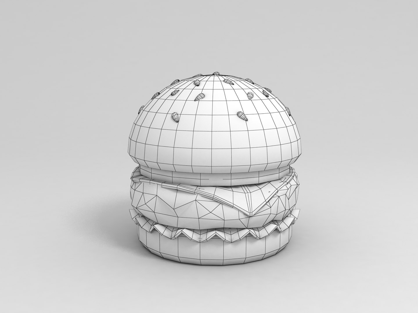 3D Model Burger Cartoon - TurboSquid 1302259