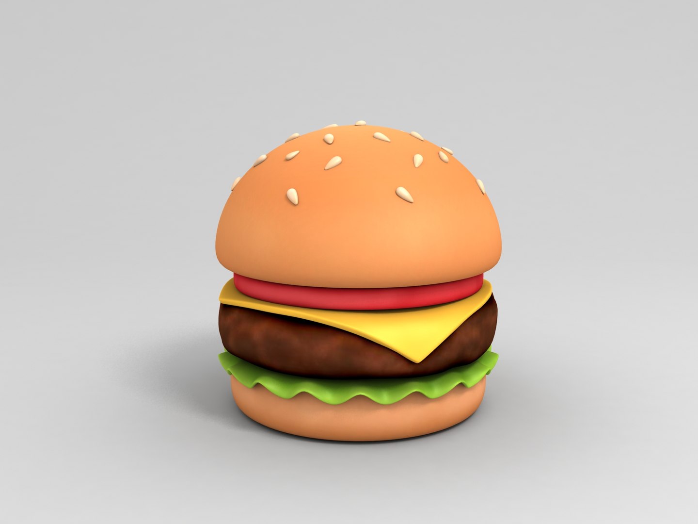 3D Model Burger Cartoon - TurboSquid 1302259