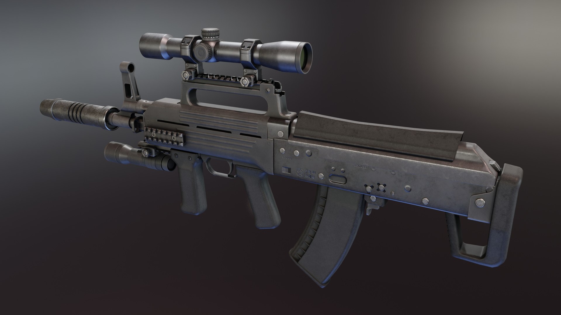 3D Model KPA Type 88 Bullpup - TurboSquid 2092626