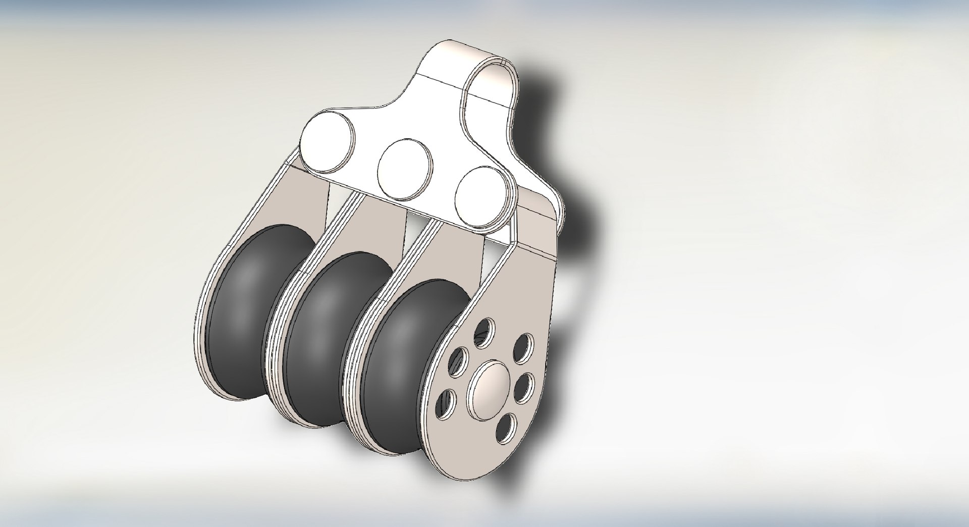3D Triple Pulley Block 6mm Rope - TurboSquid 2025048
