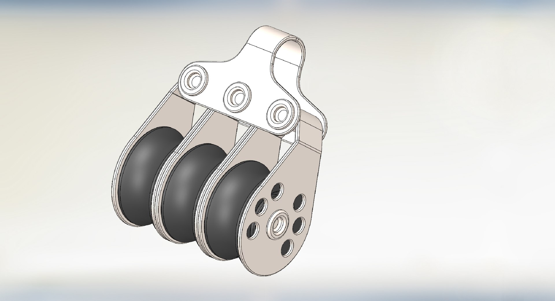3D Triple Pulley Block 6mm Rope - TurboSquid 2025048