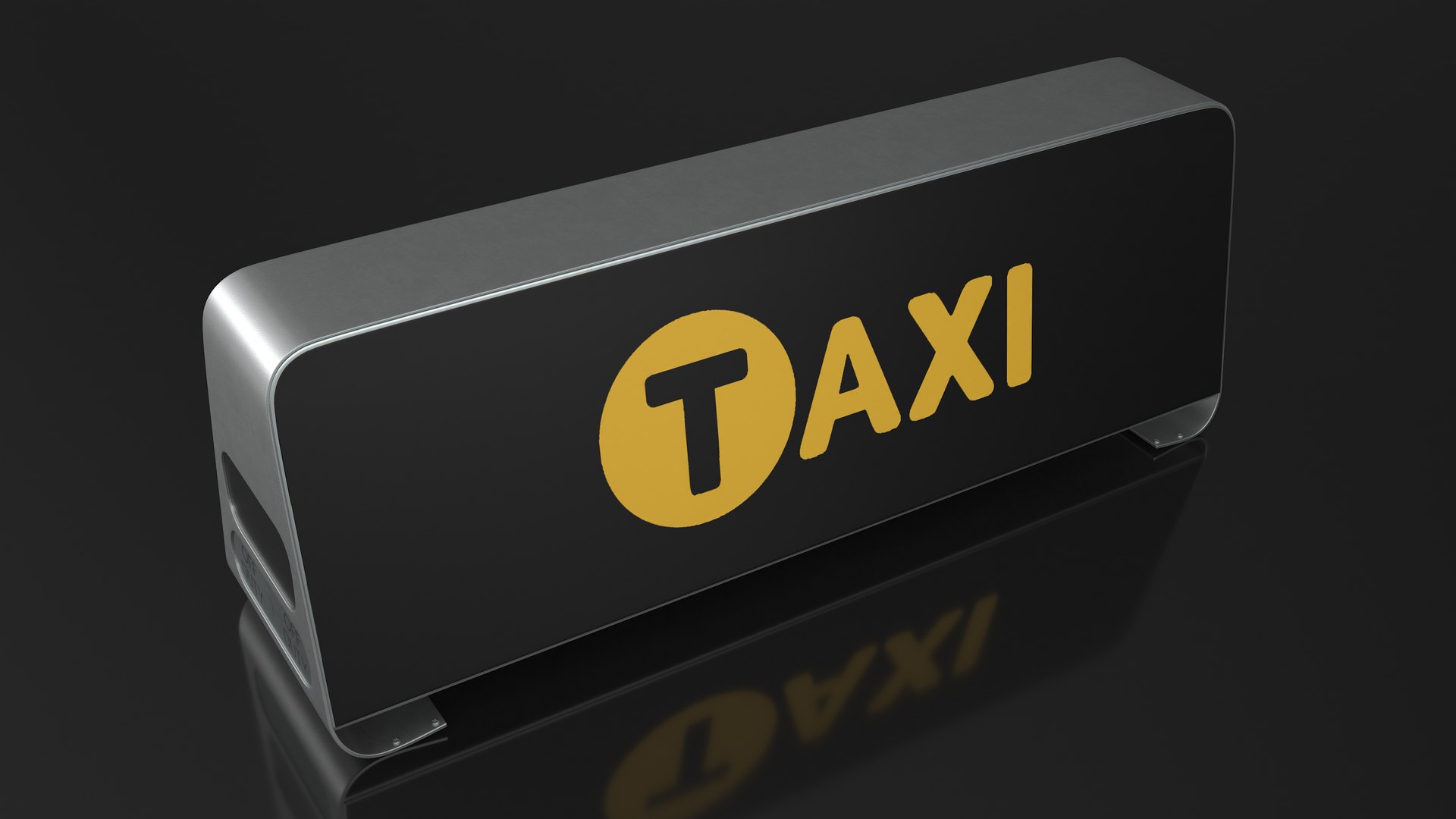 3D Taxi Sign Black - TurboSquid 2028388