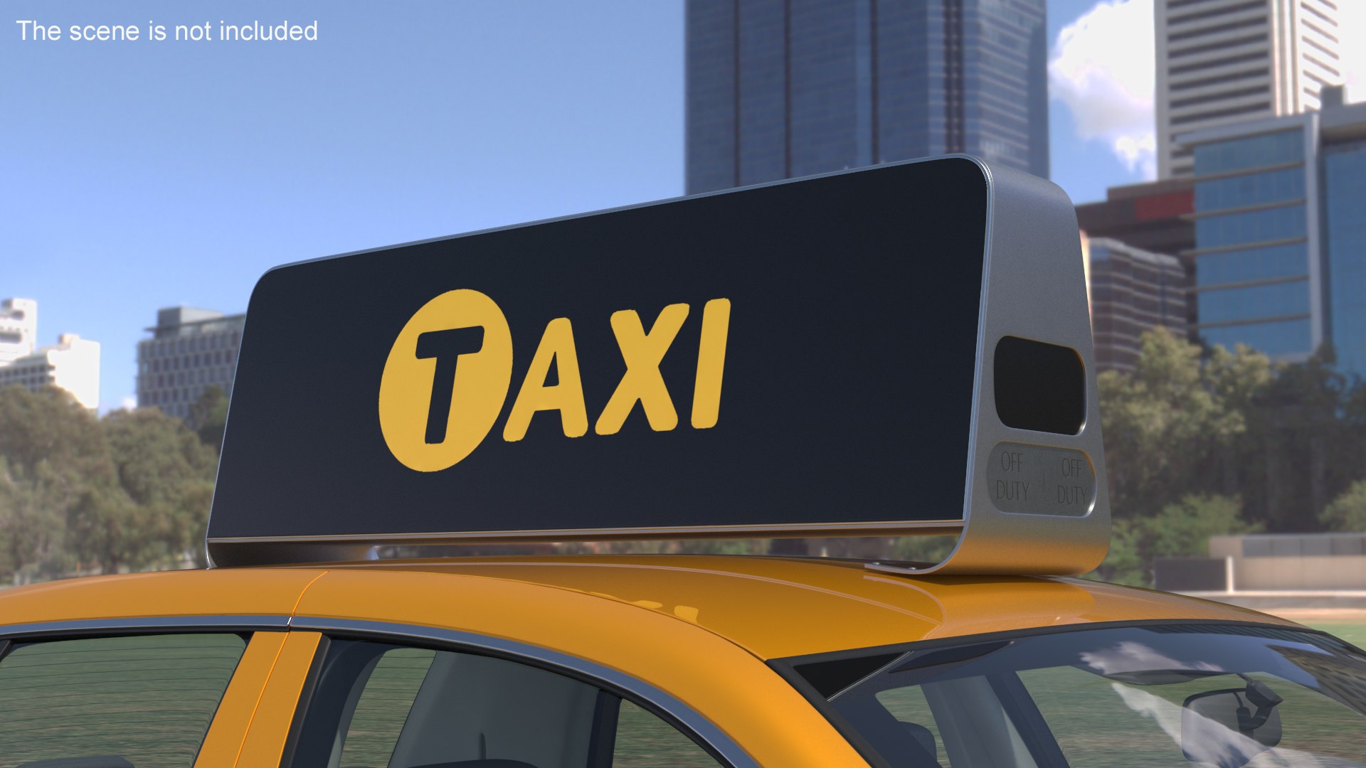 3D Taxi Sign Black - TurboSquid 2028388
