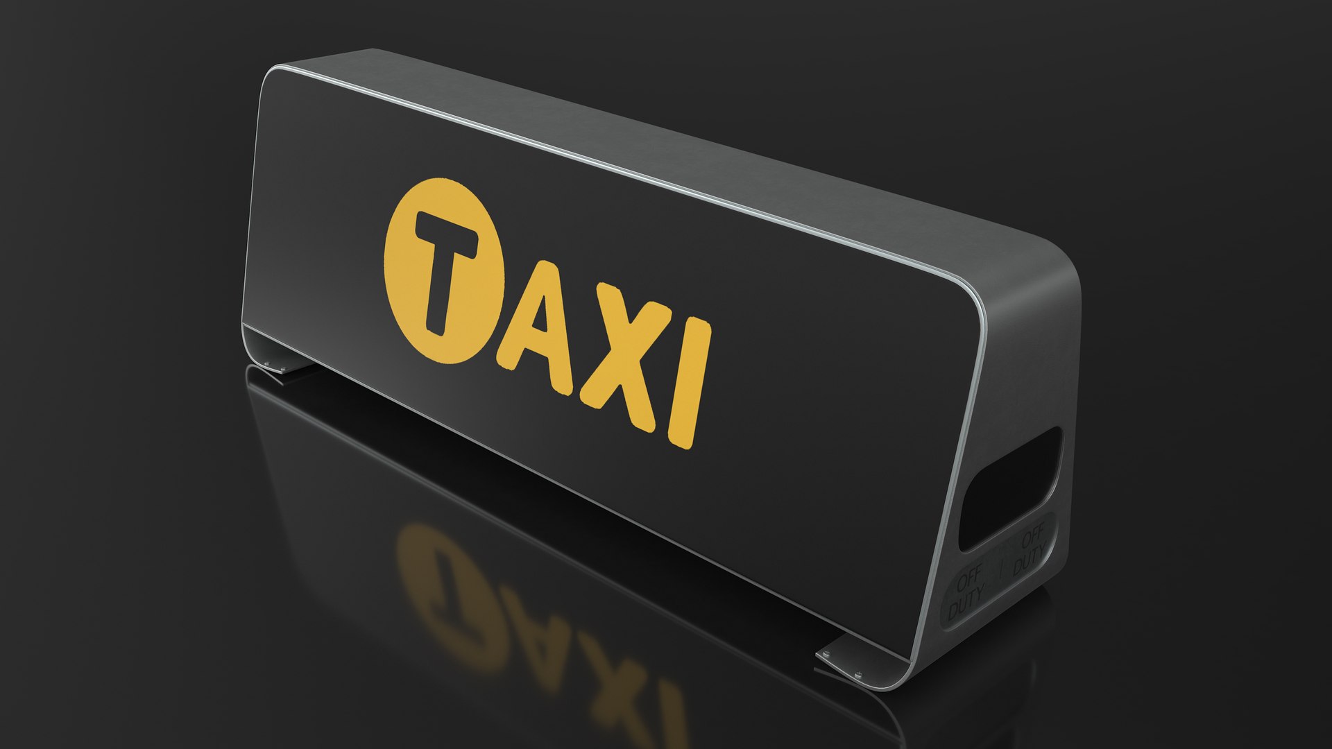 3D Taxi Sign Black - TurboSquid 2028388