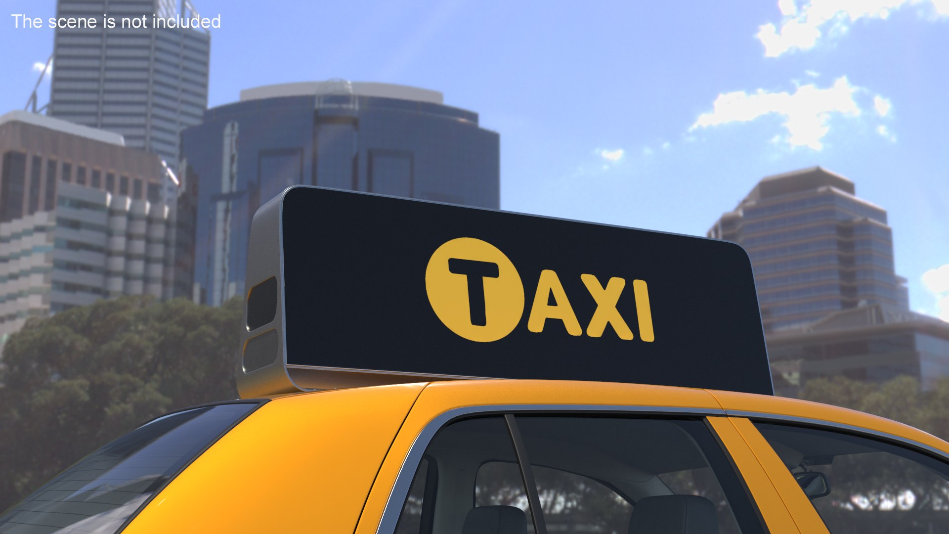 3D Taxi Sign Black - TurboSquid 2028388