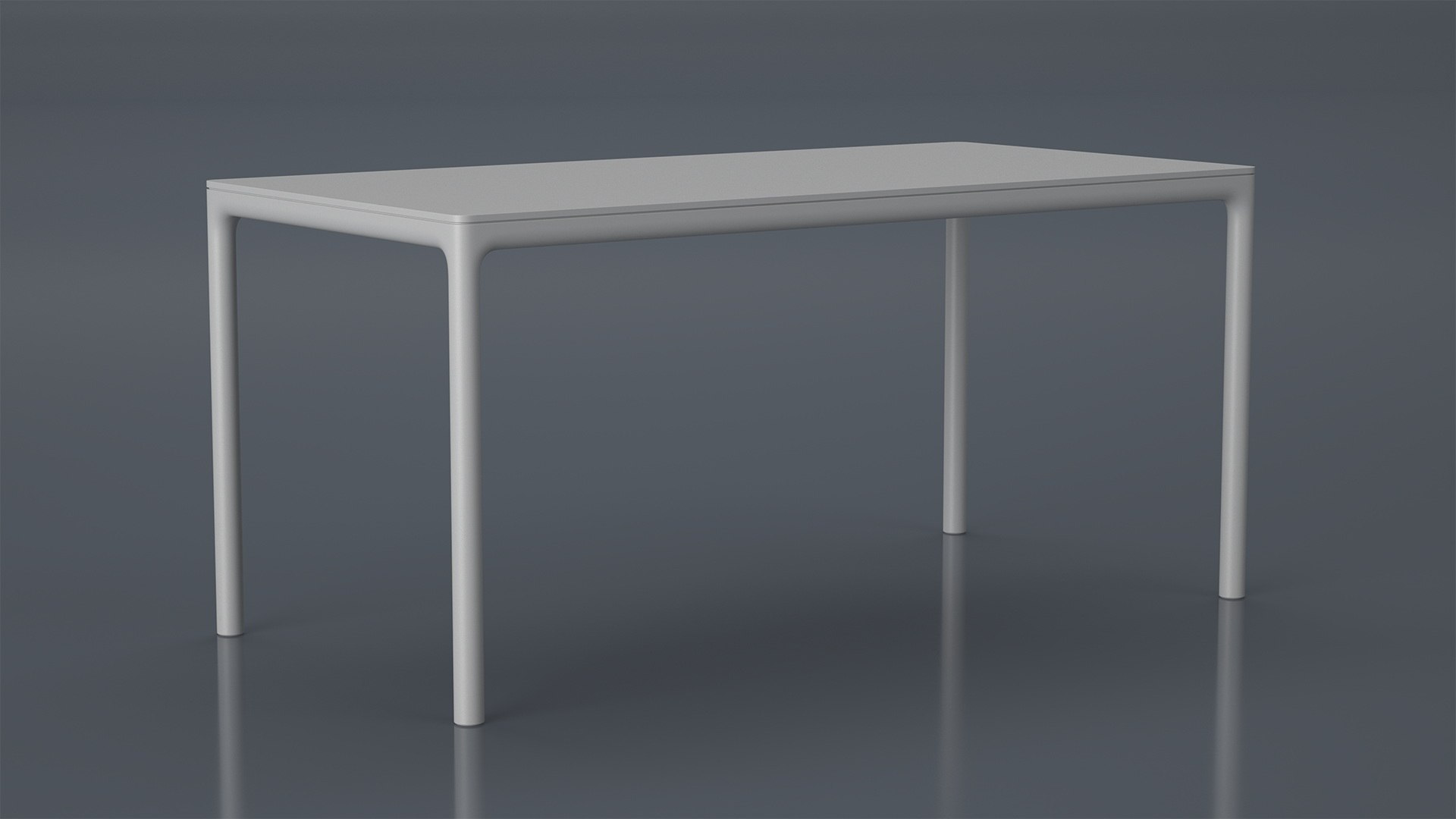 Modern Minimalist Rectangular Dining Table Model - TurboSquid 2248685