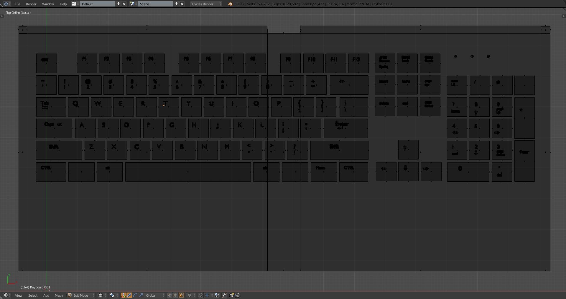 Computer Keyboard 3d Model