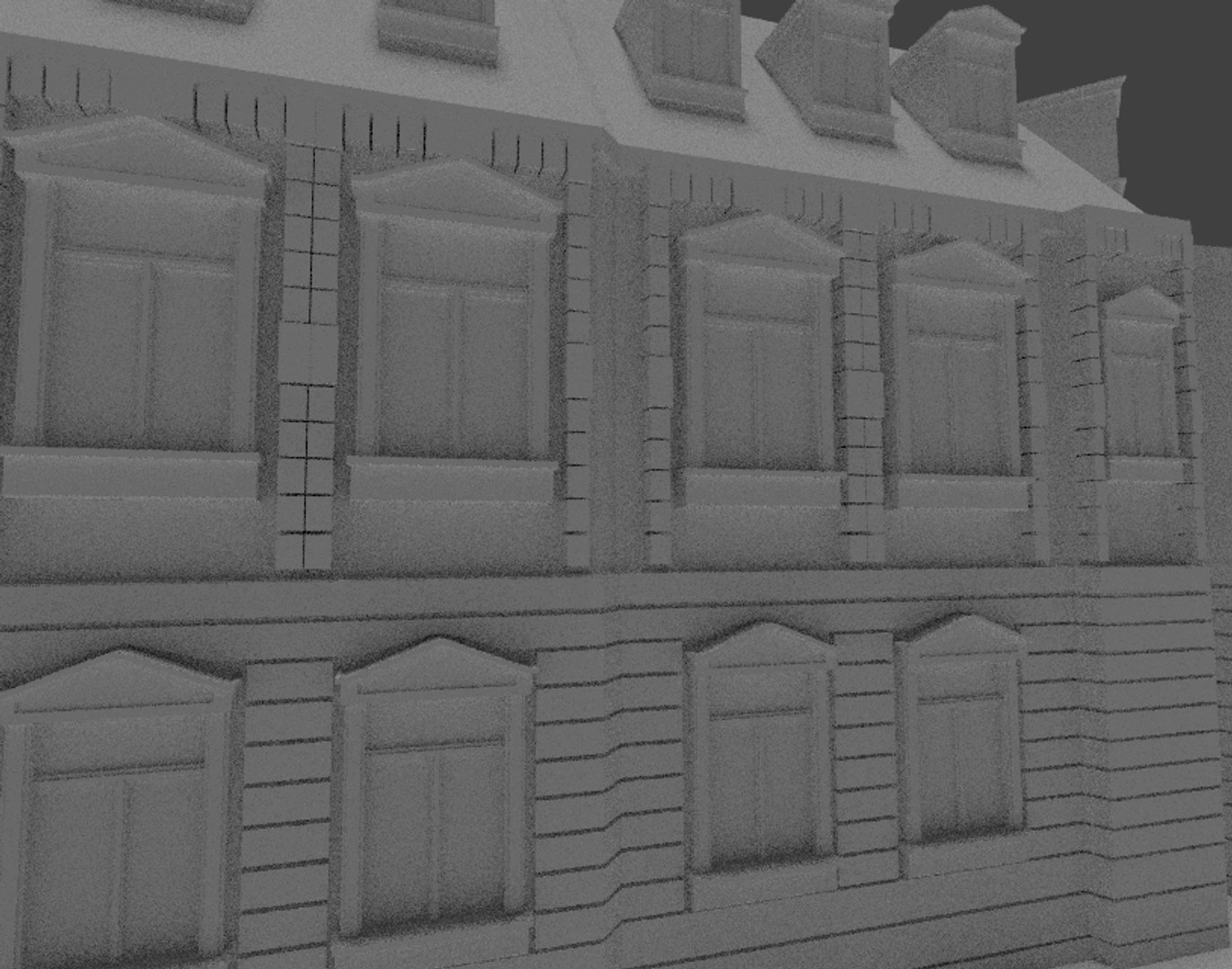 3d Untextured Building Set