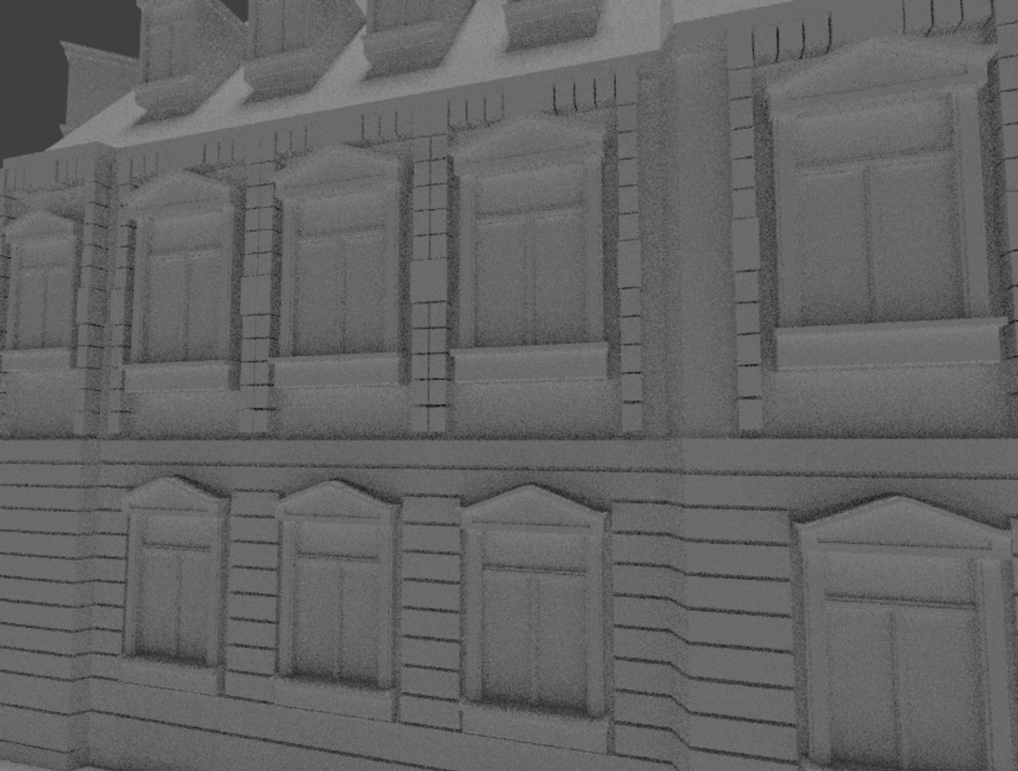 3d Untextured Building Set