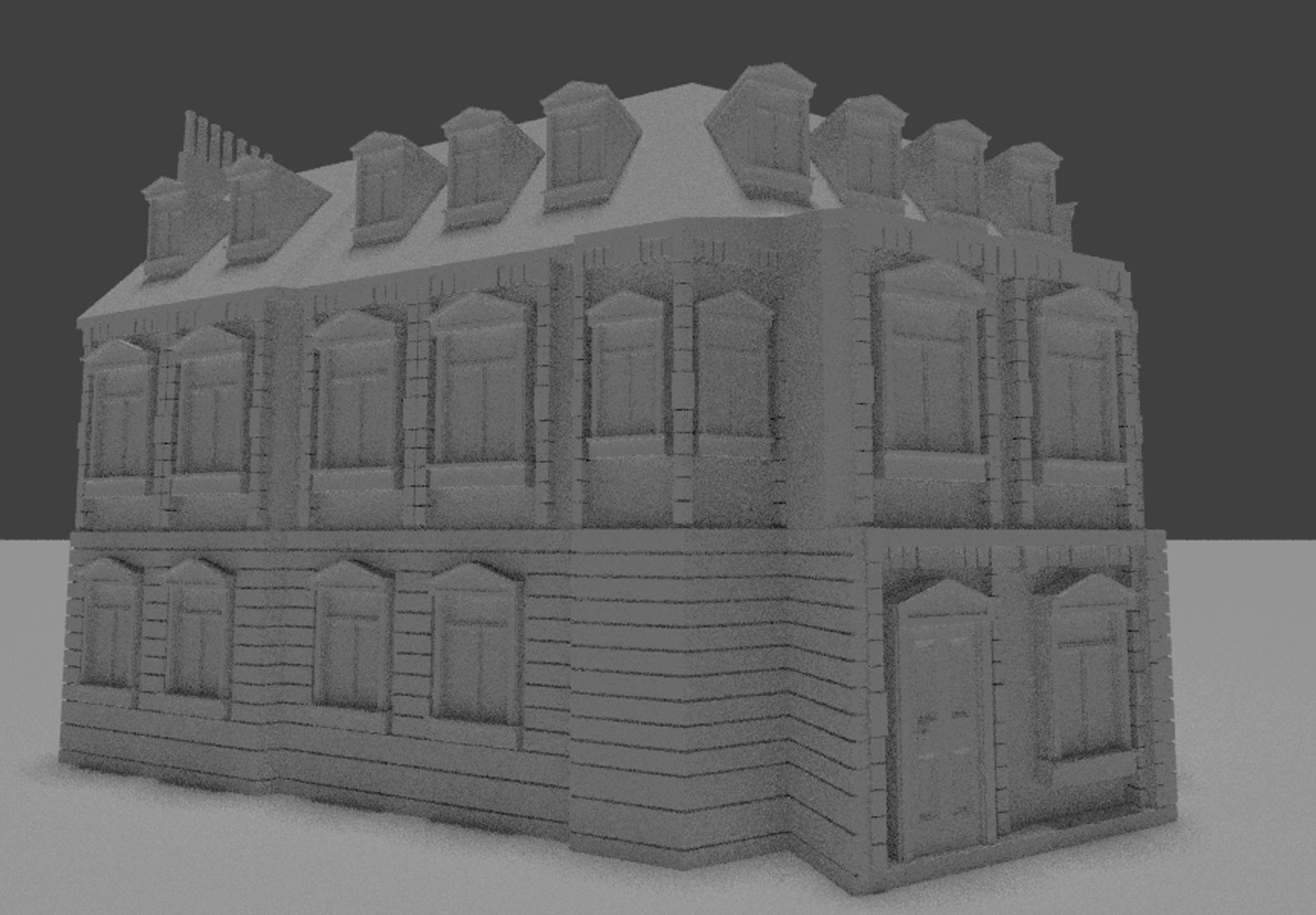 3d Untextured Building Set
