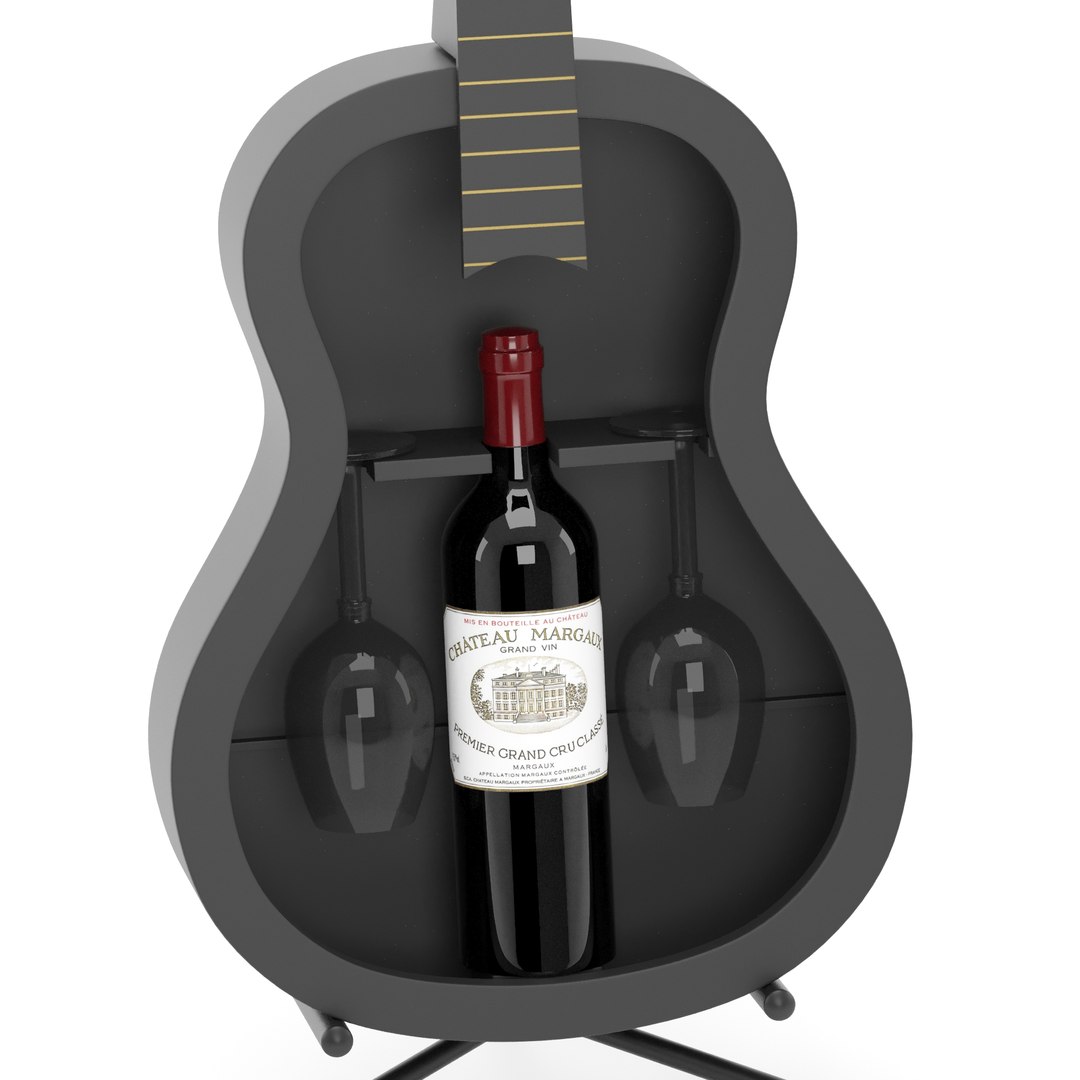 SHEVELEY Guitar Wine Rack 3D Model - TurboSquid 1935931
