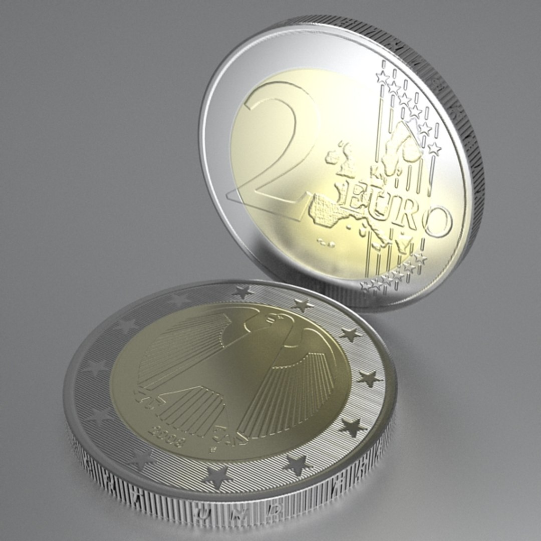 German Euro Coins 3d 3ds