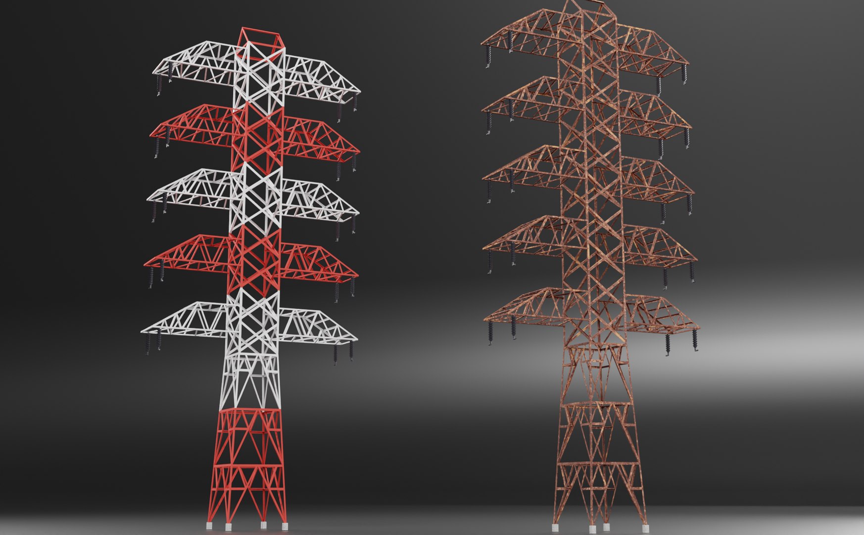 3D Electric Transmission Towers - TurboSquid 1818812