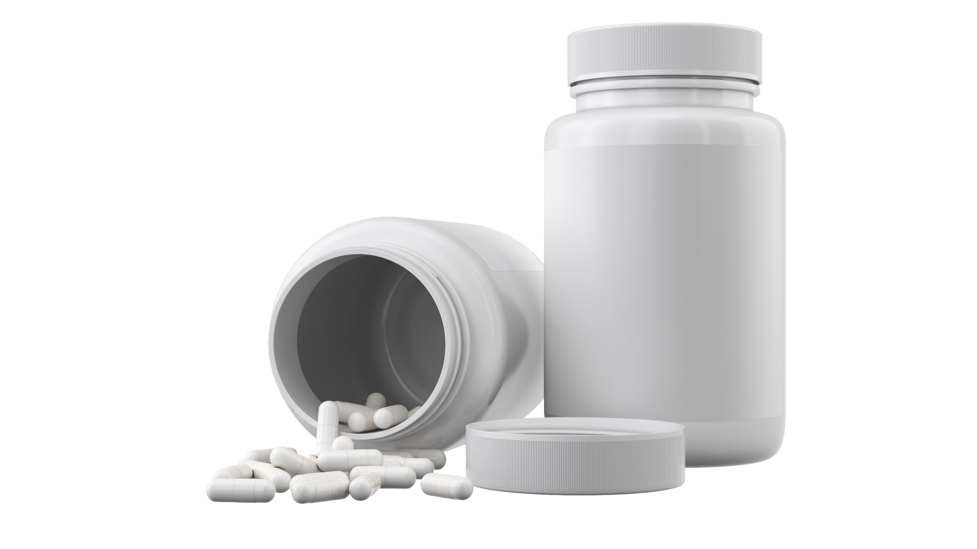 Medicine Bottle with Pills 3D model - TurboSquid 2151600