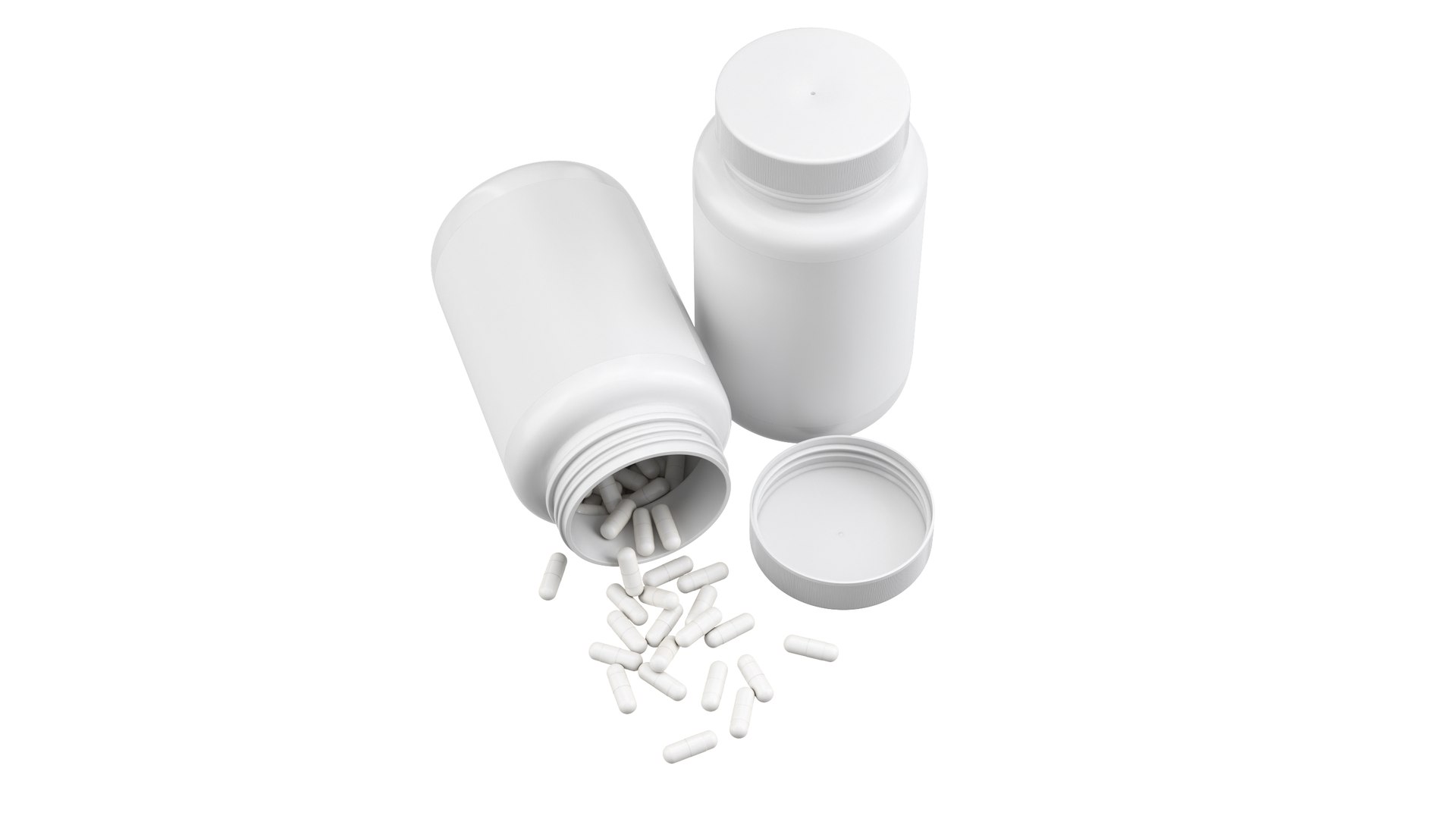 Medicine Bottle with Pills 3D model - TurboSquid 2151600