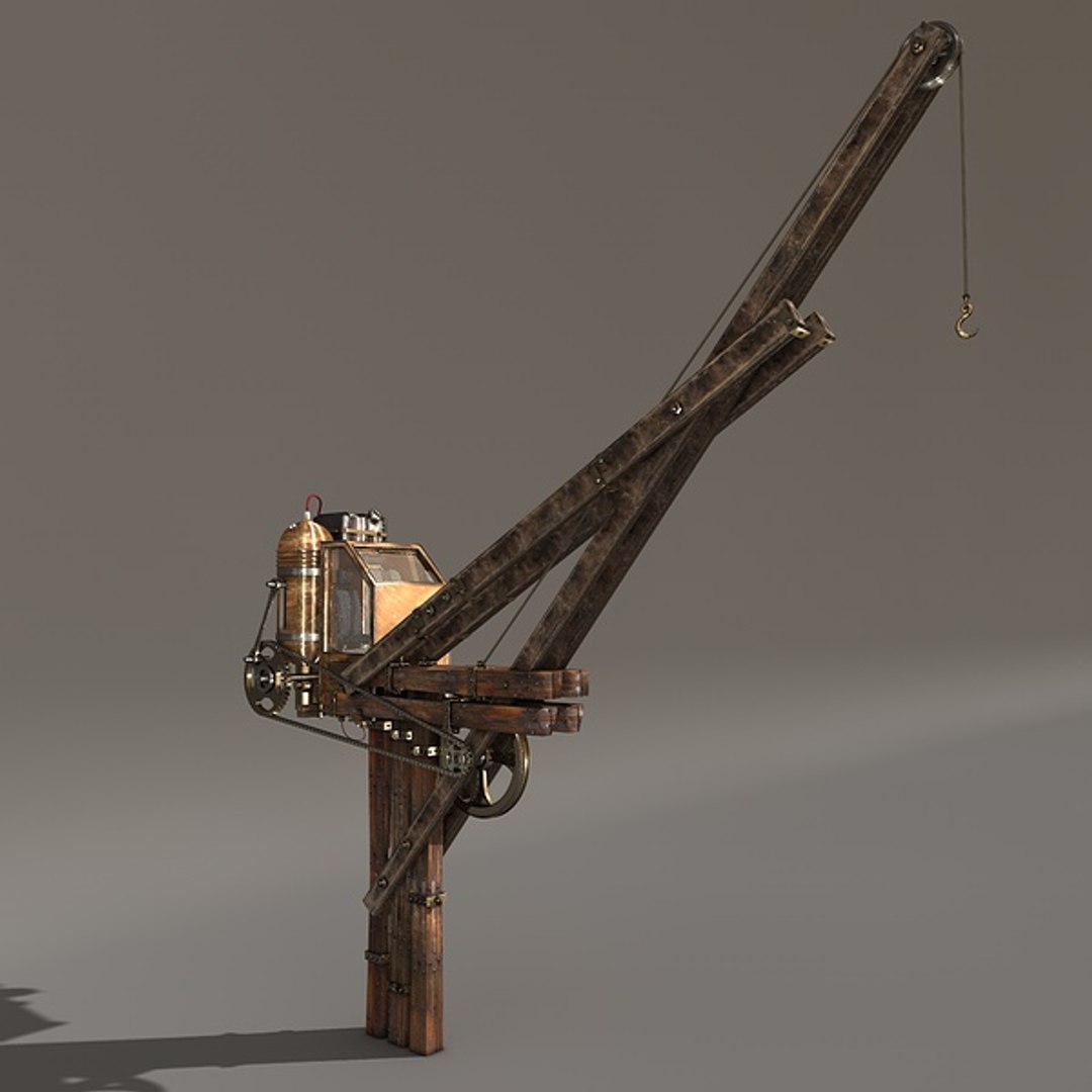 Steampunk Crane 3d C4d