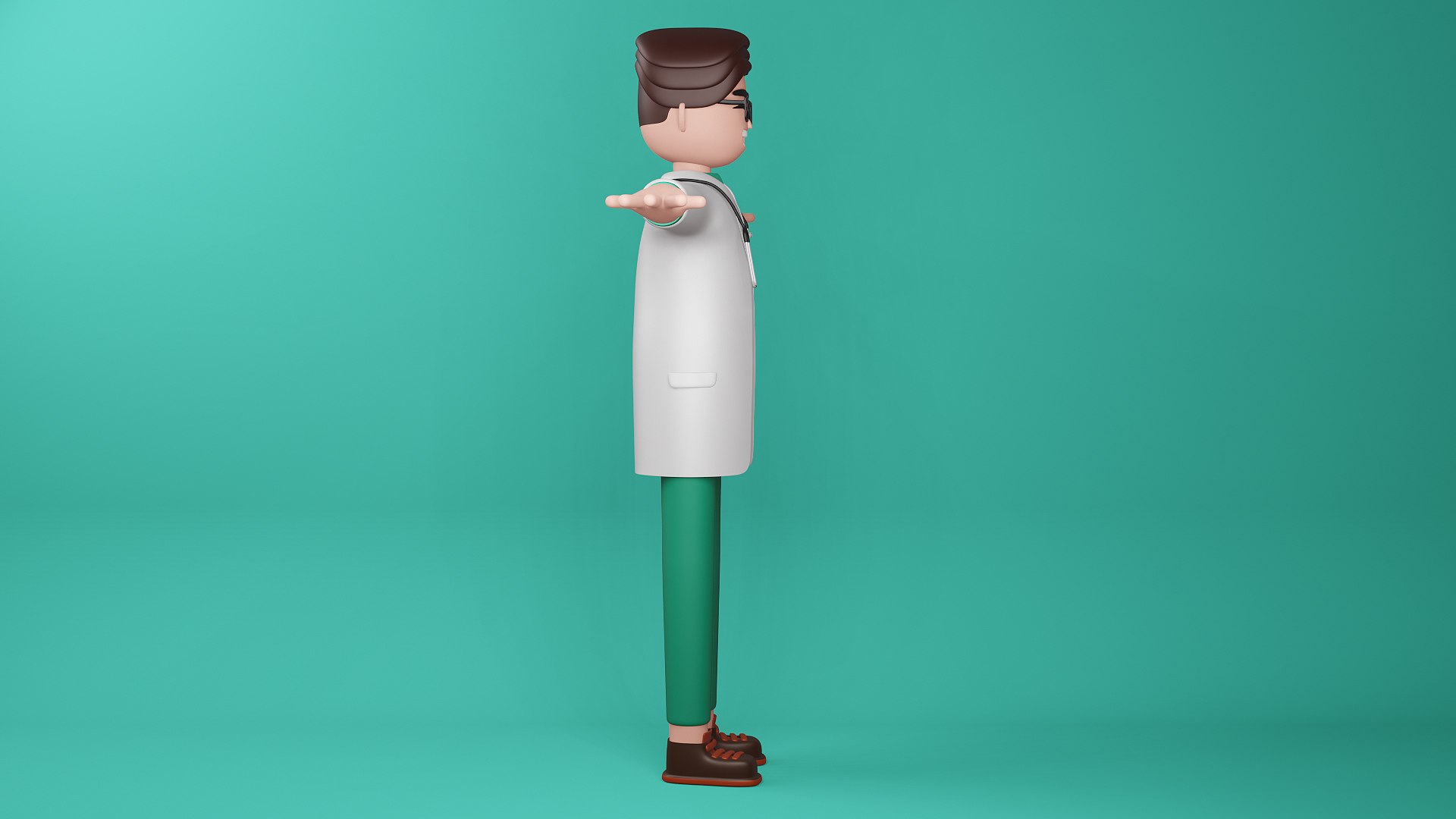 3D Doctor Full Body Cartoon Characters Model - TurboSquid 1726171