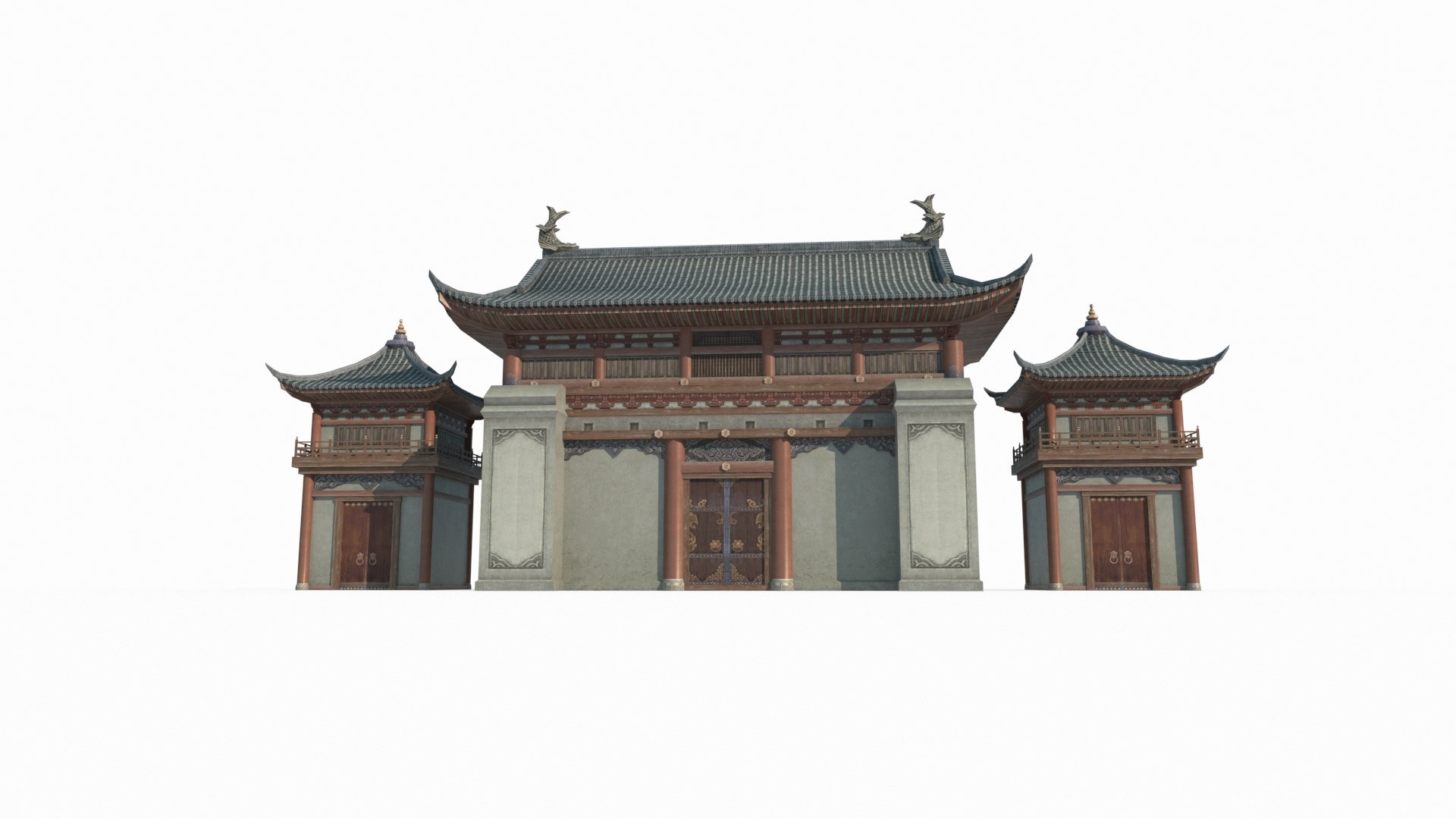 3D Asian Ancient Architecture Sacrificial Hall model - TurboSquid 2099418
