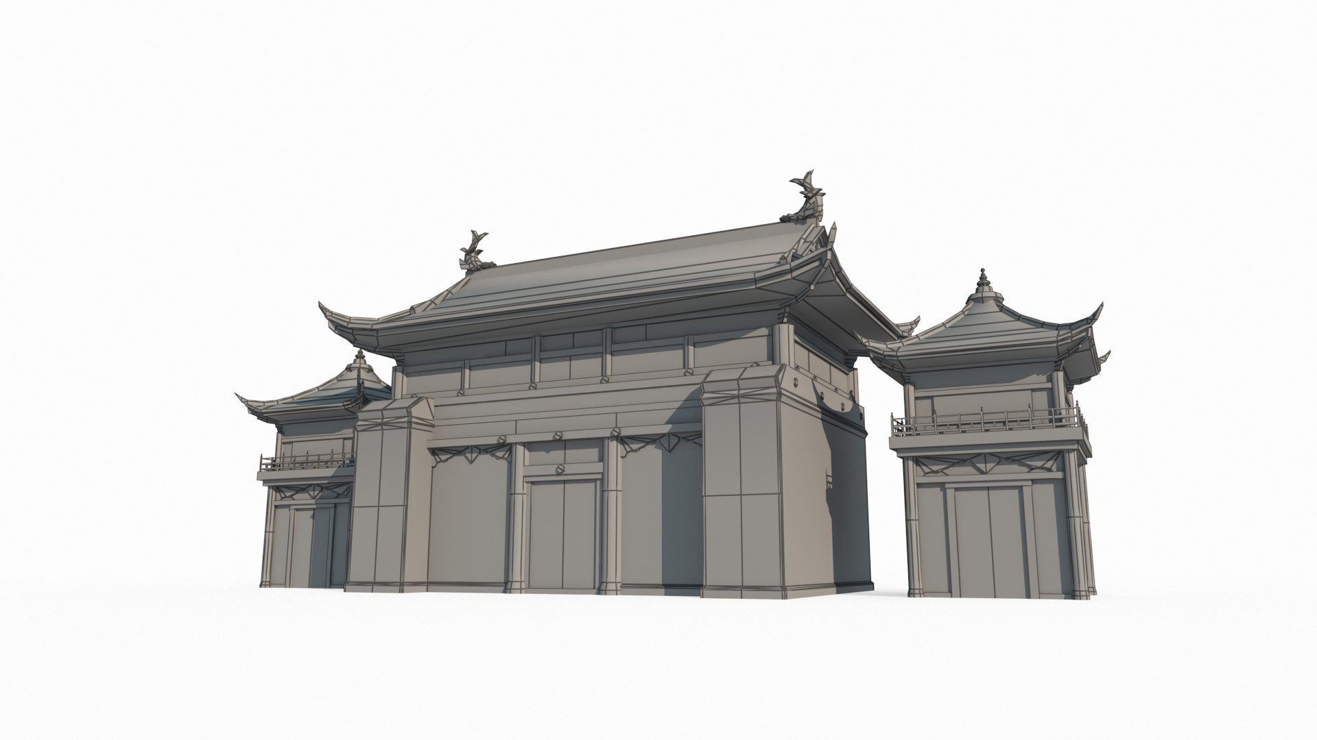 3D Asian Ancient Architecture Sacrificial Hall model - TurboSquid 2099418