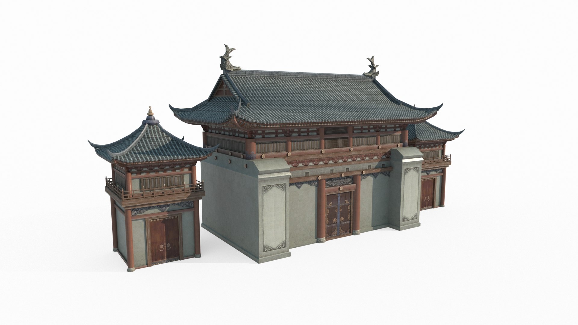 3D Asian Ancient Architecture Sacrificial Hall model - TurboSquid 2099418