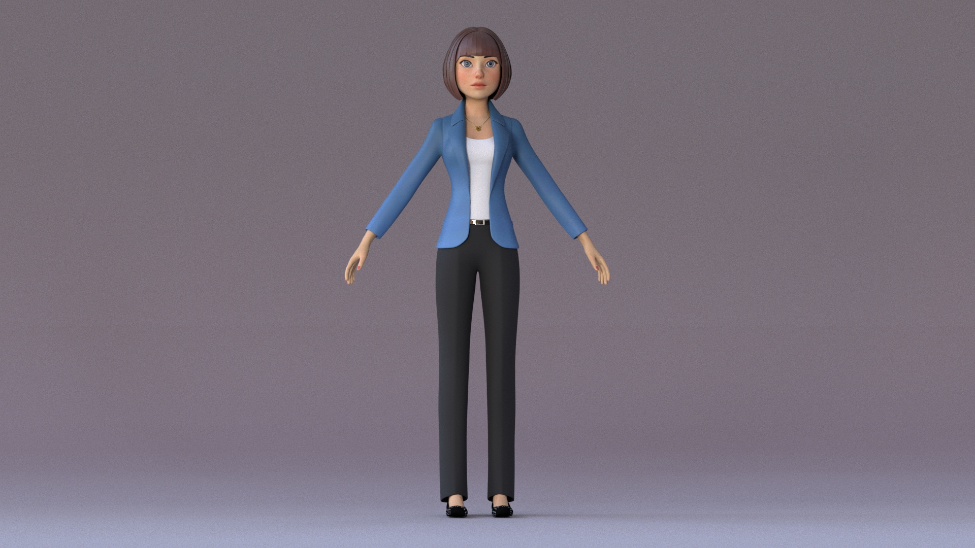 3D Anna Cartoon Girl - TurboSquid 2277422