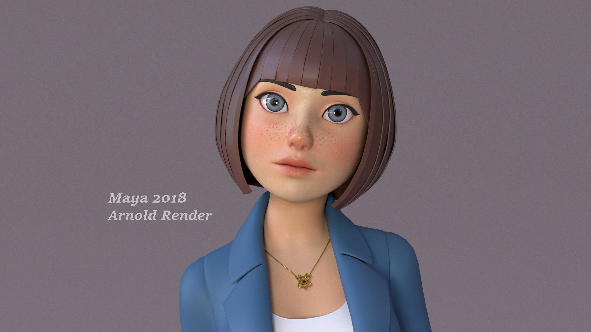 3D Anna Cartoon Girl - TurboSquid 2277422