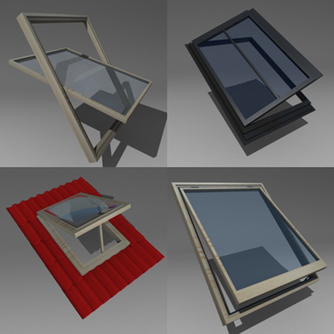 3d windows roof model