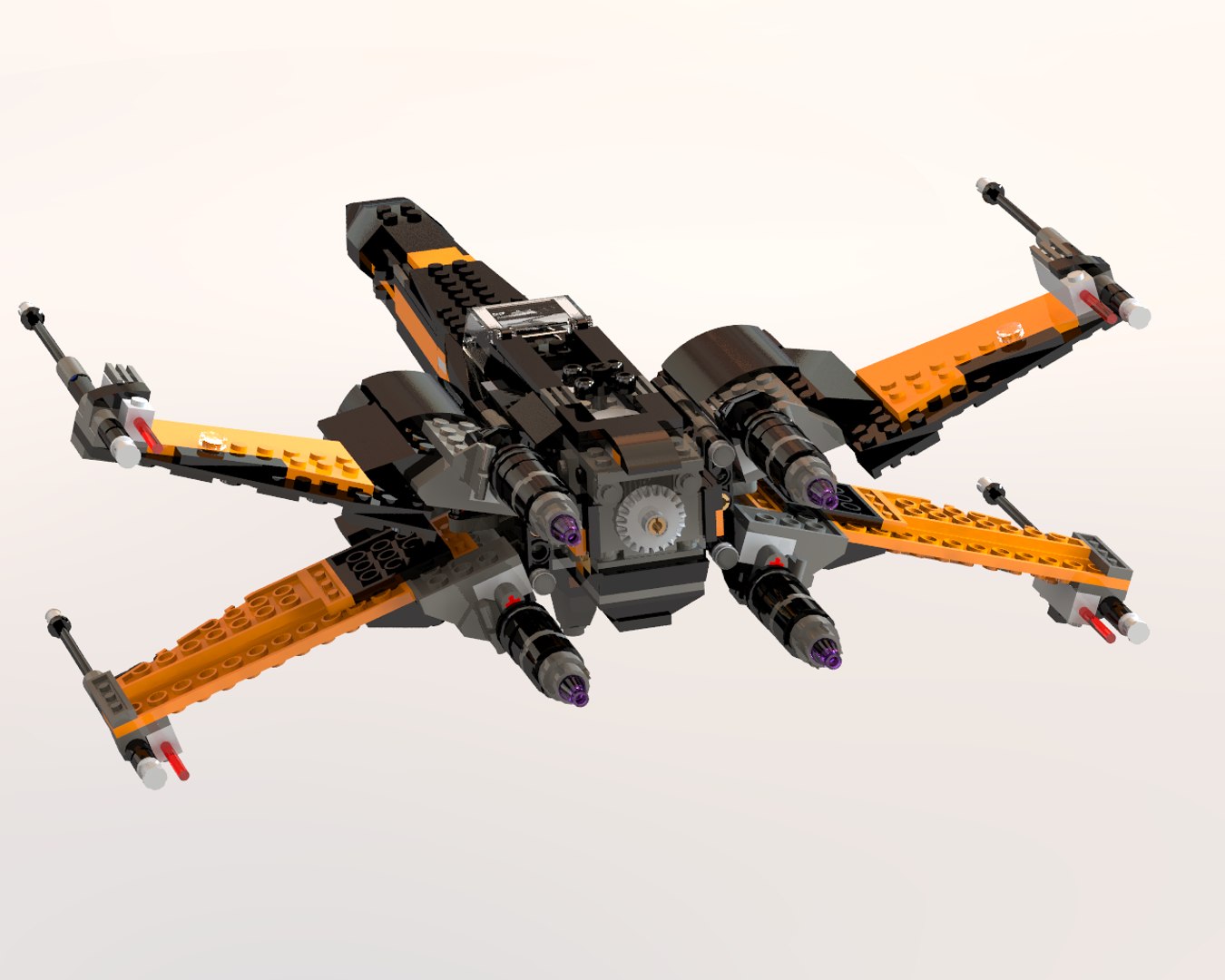 3d Lego Star Wars Poe Model