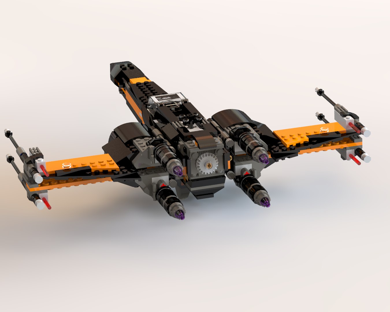 3d Lego Star Wars Poe Model