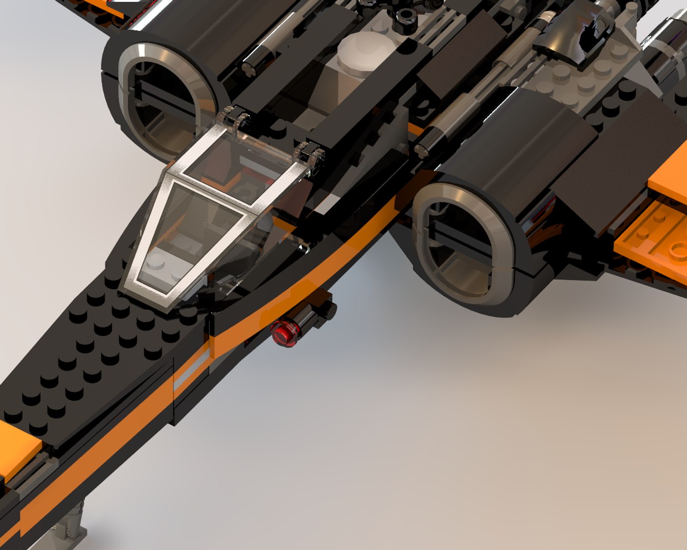 3d Lego Star Wars Poe Model