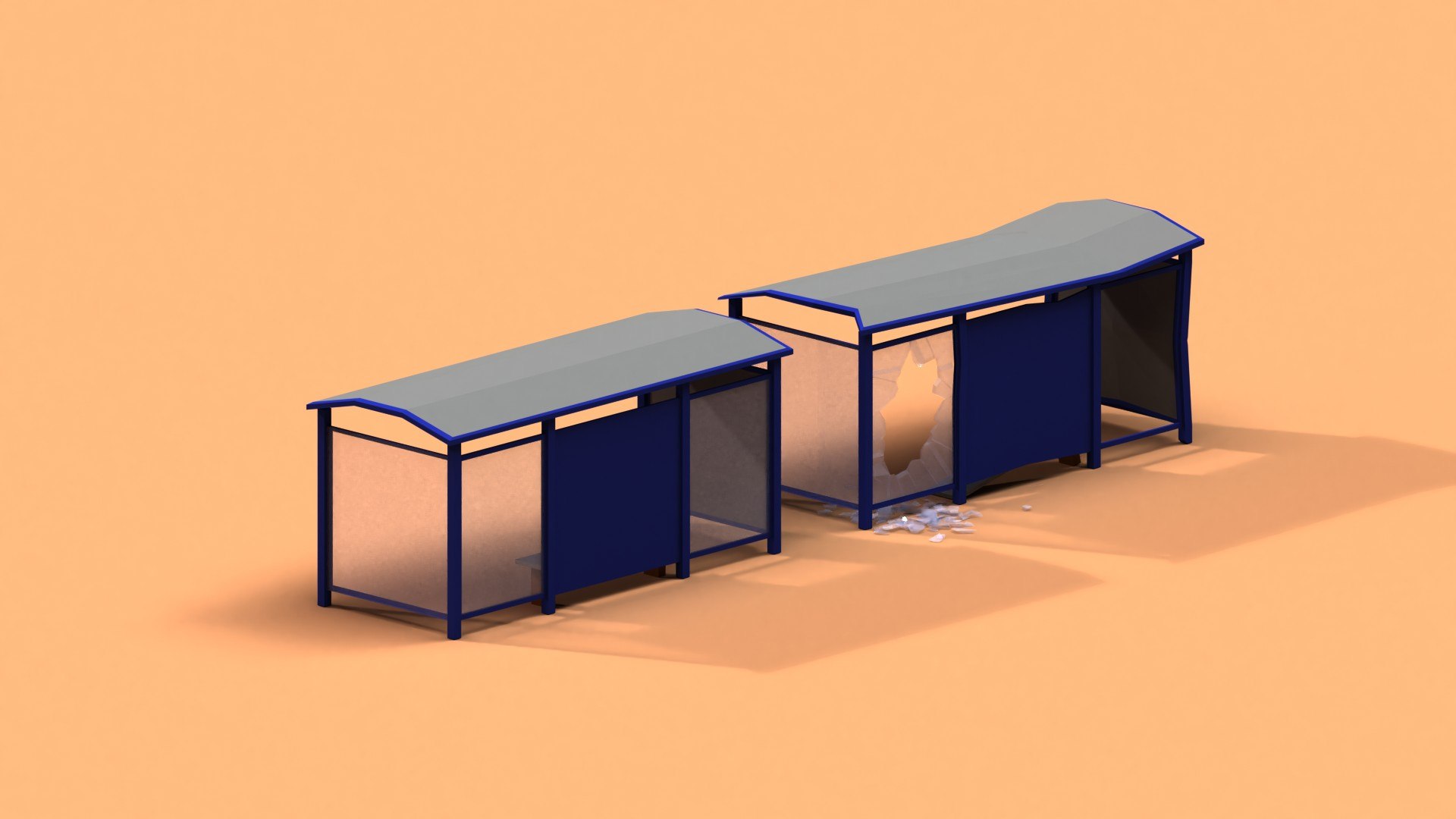 Bus Stop Post 3D - TurboSquid 1681883