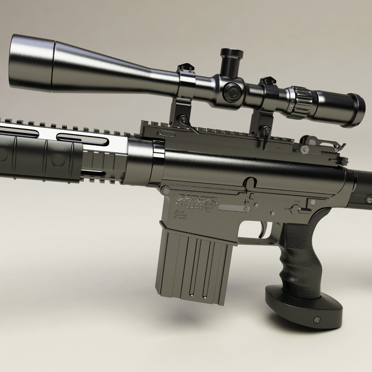 maya realistic dpms lr-308 semi