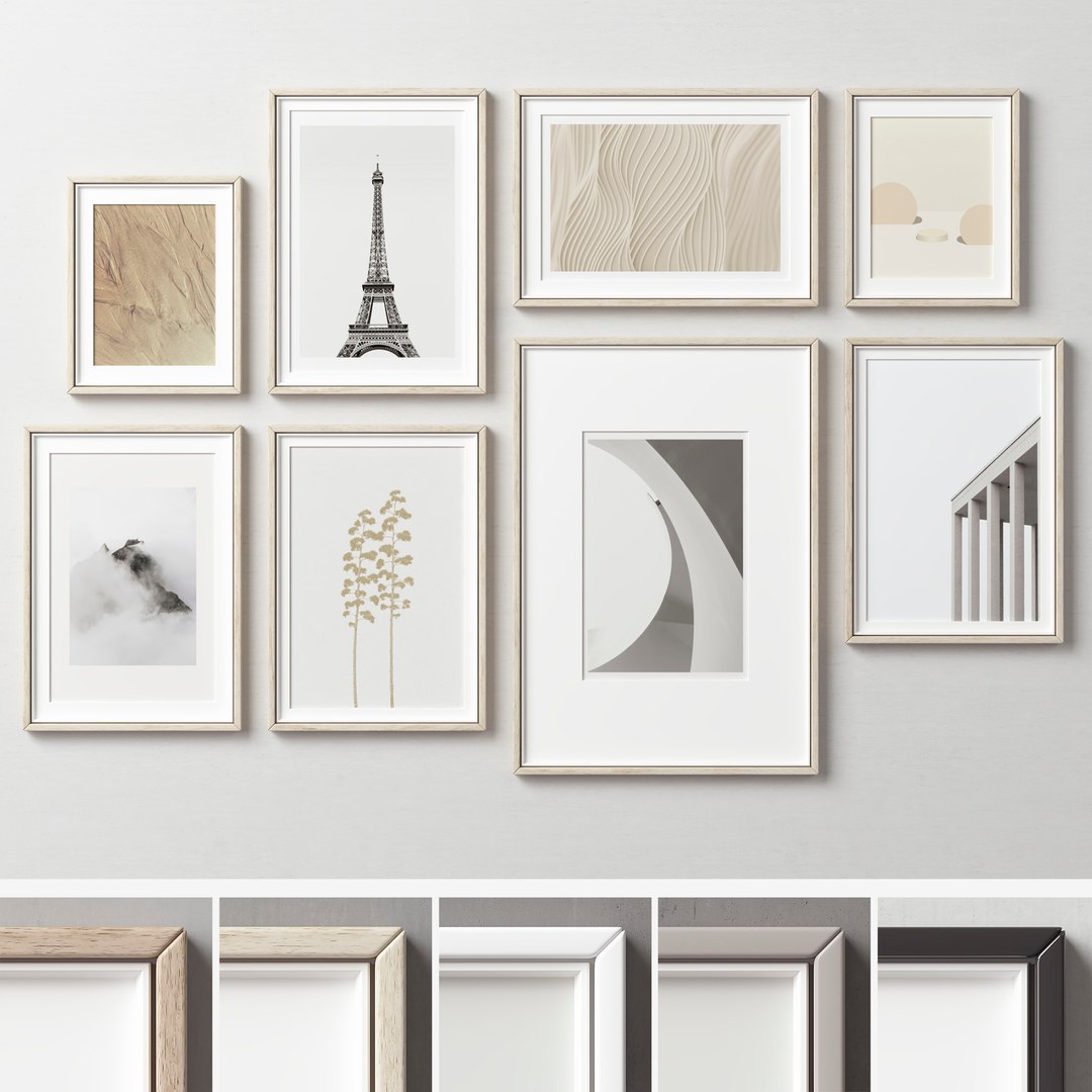 3D Picture Frames Set-307 - TurboSquid 1873166