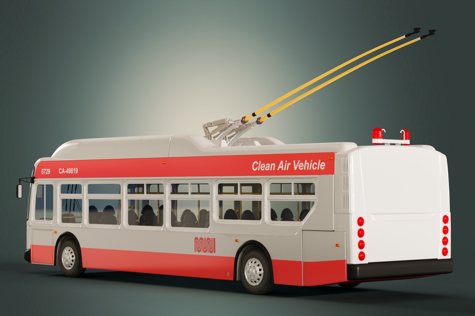 3D San Francisco Trolleybus SFMTA MUNI Short - TurboSquid 1872478