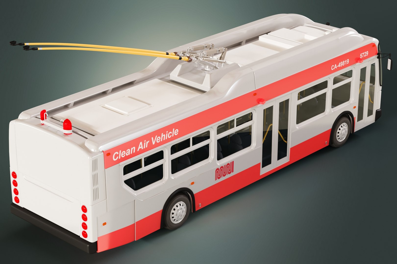 3D San Francisco Trolleybus SFMTA MUNI Short - TurboSquid 1872478