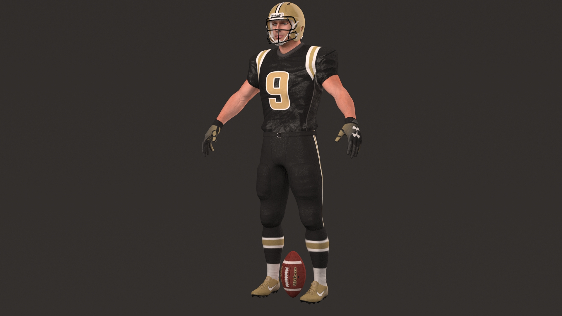 3D model rigged football player 2020 - TurboSquid 1549724