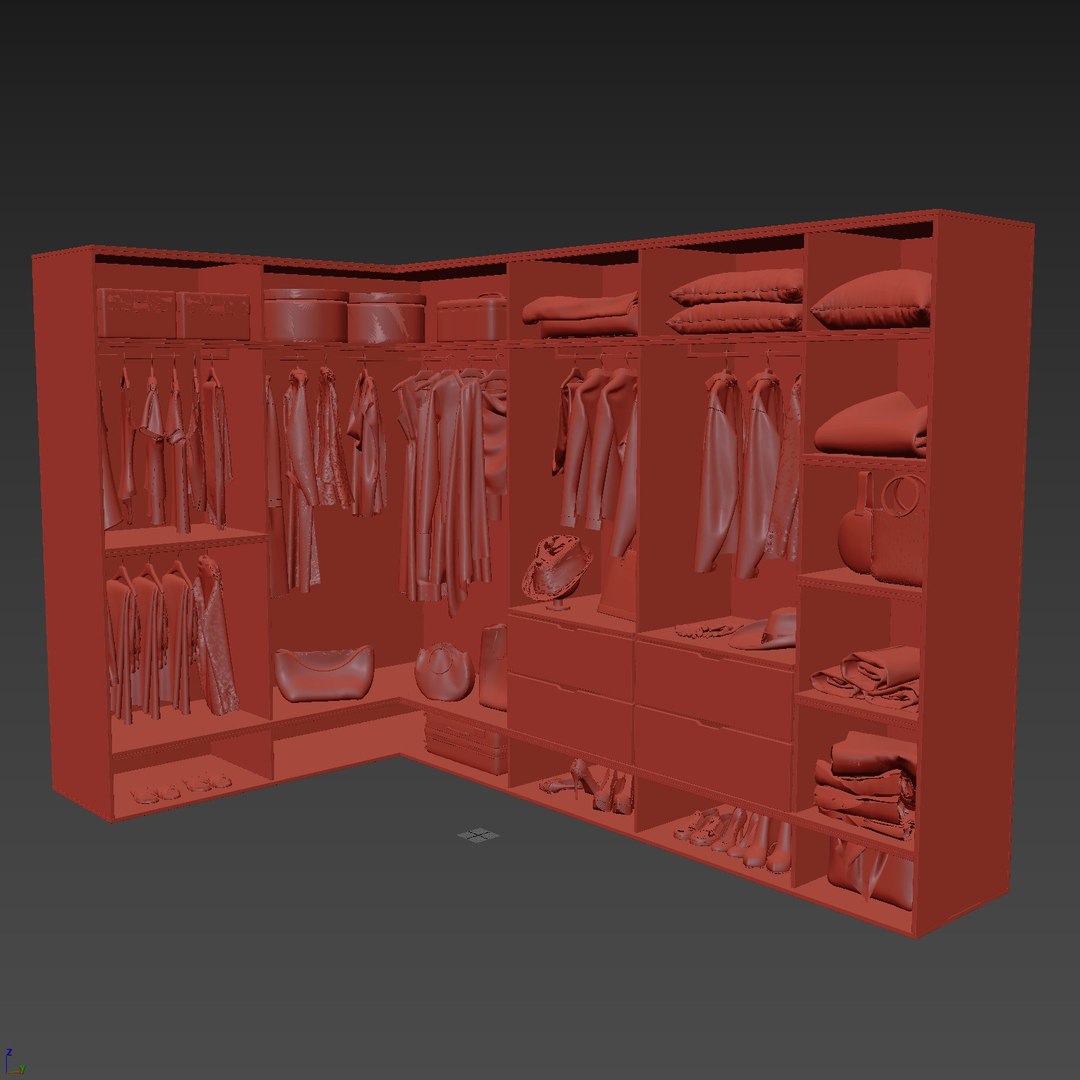 Wardrobe With Filling 3D Model - TurboSquid 2072275