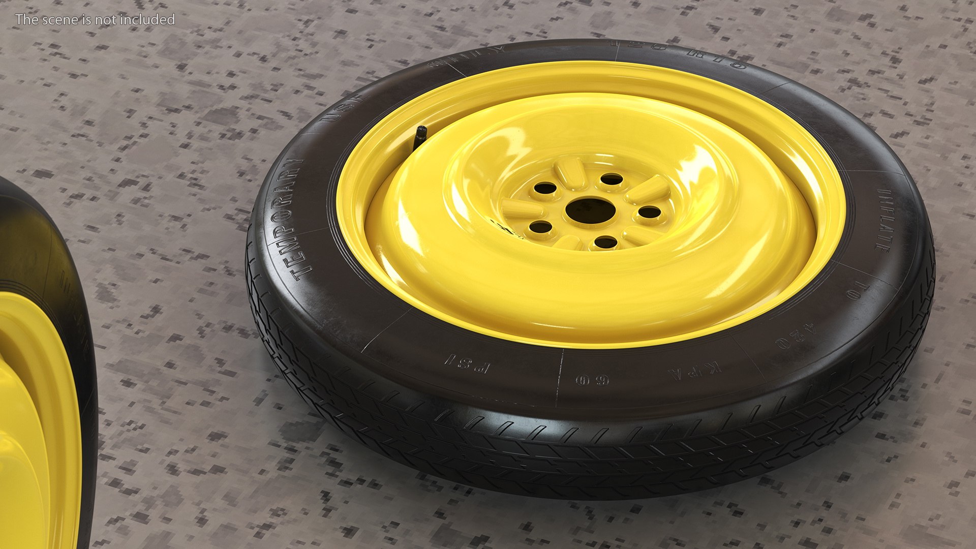 Compact Spare Tire And Wheel 125 R15 Model - TurboSquid 1745405