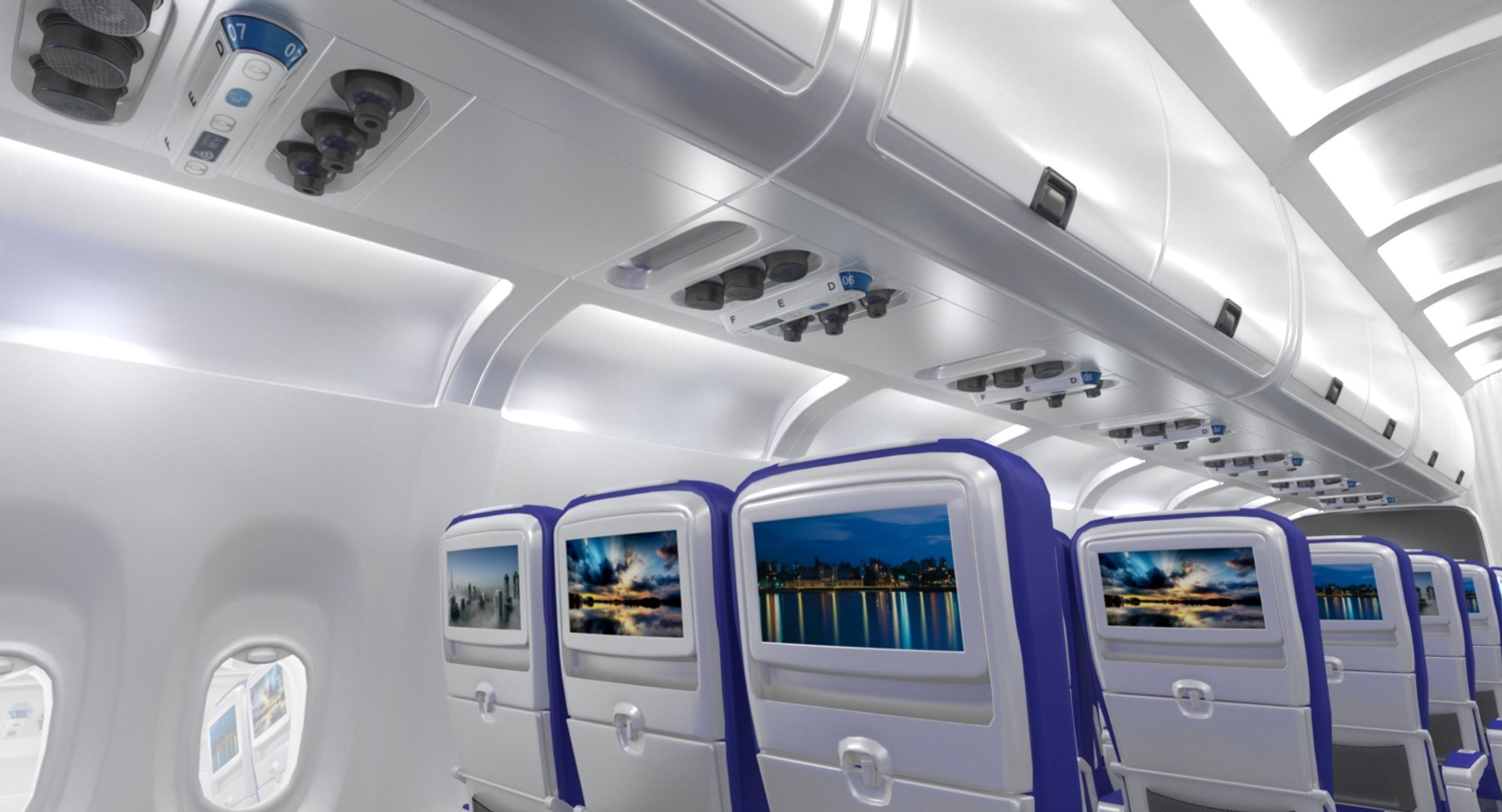 Airplane Interior Model - TurboSquid 1346009