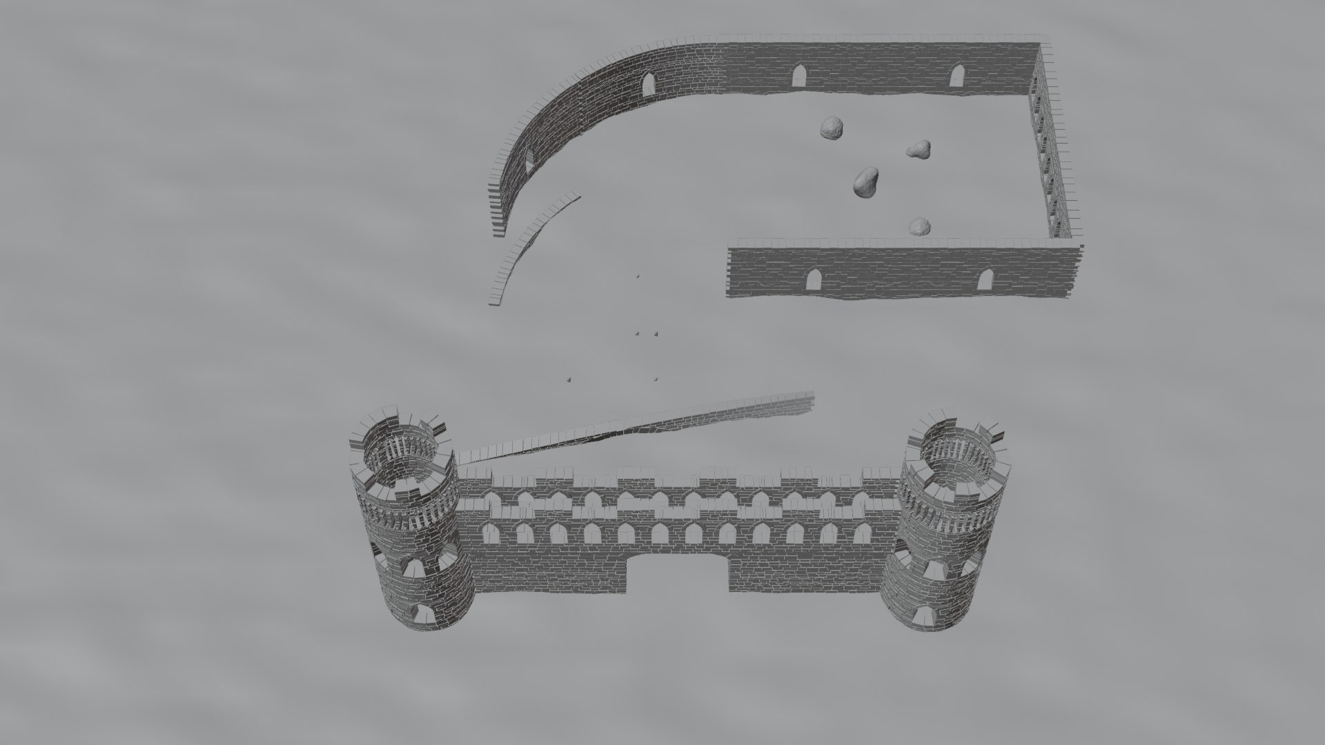 Broken Castle 3D Model - TurboSquid 2237996