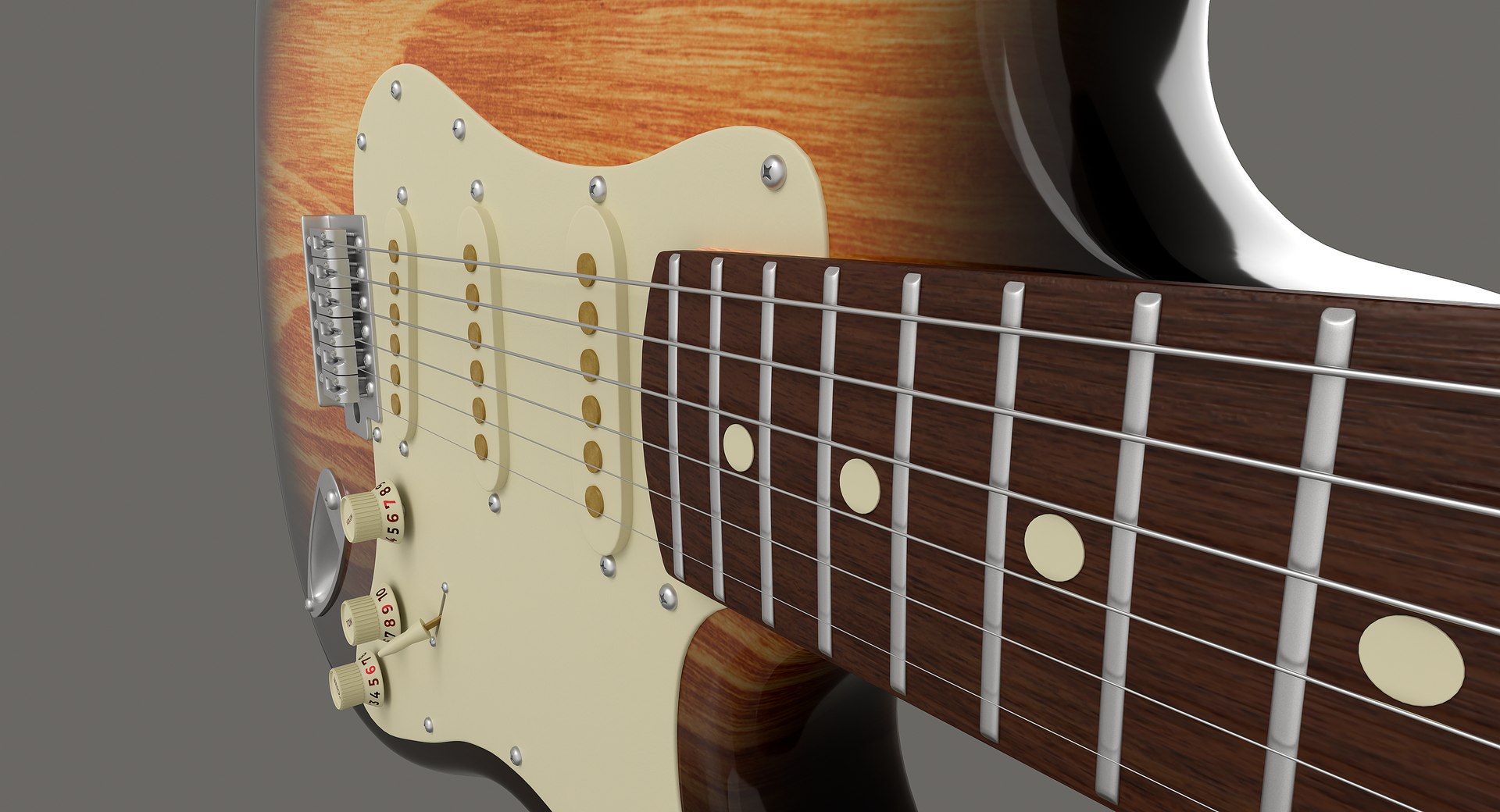 3D Electric Guitar Model - TurboSquid 2225687