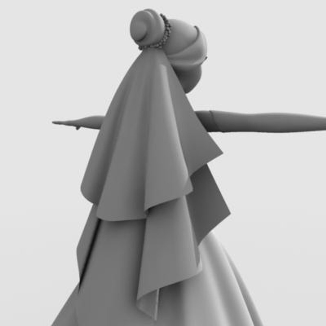 3d Model Beautiful Bride Girl