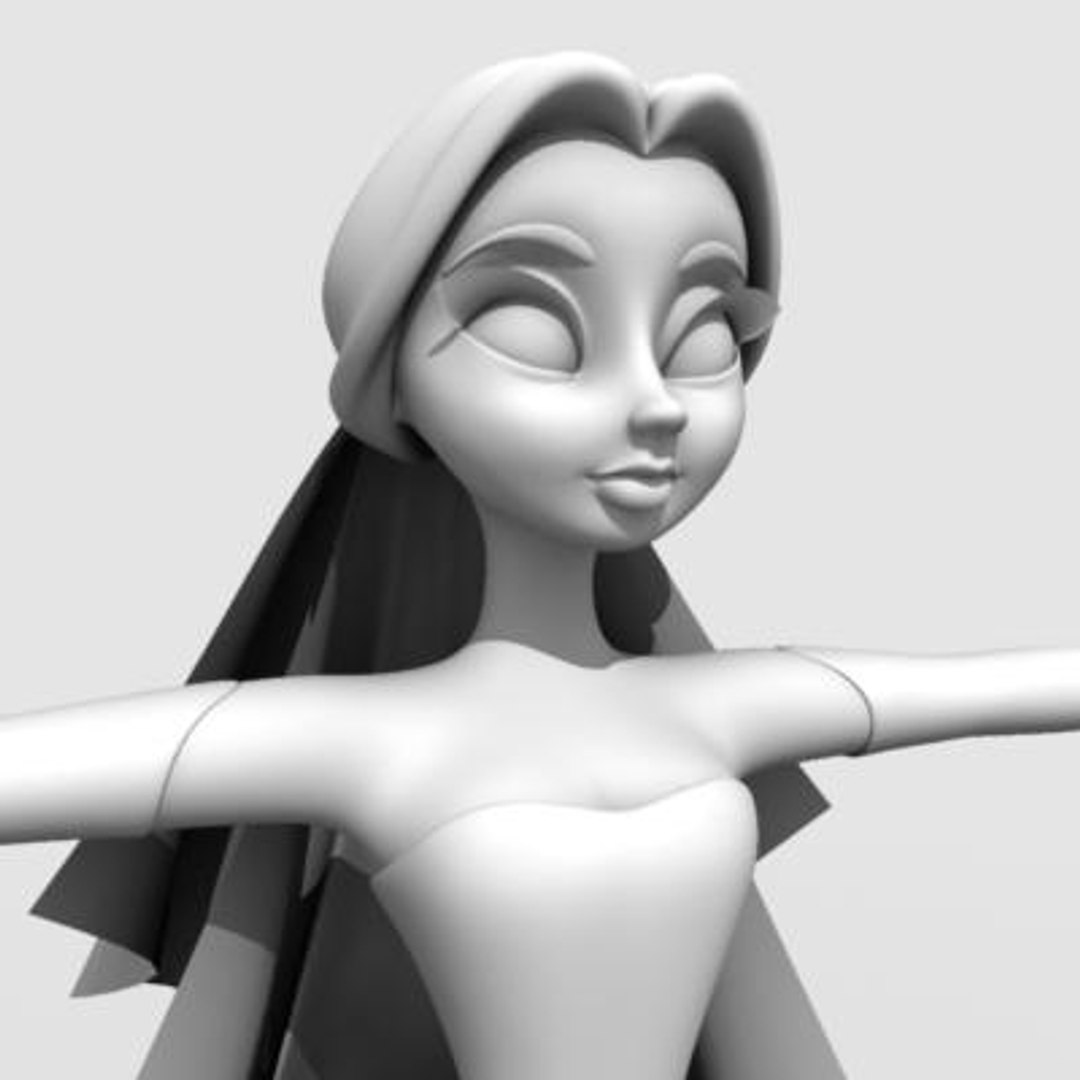 3d Model Beautiful Bride Girl