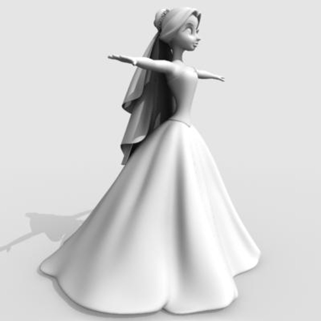 3d Model Beautiful Bride Girl